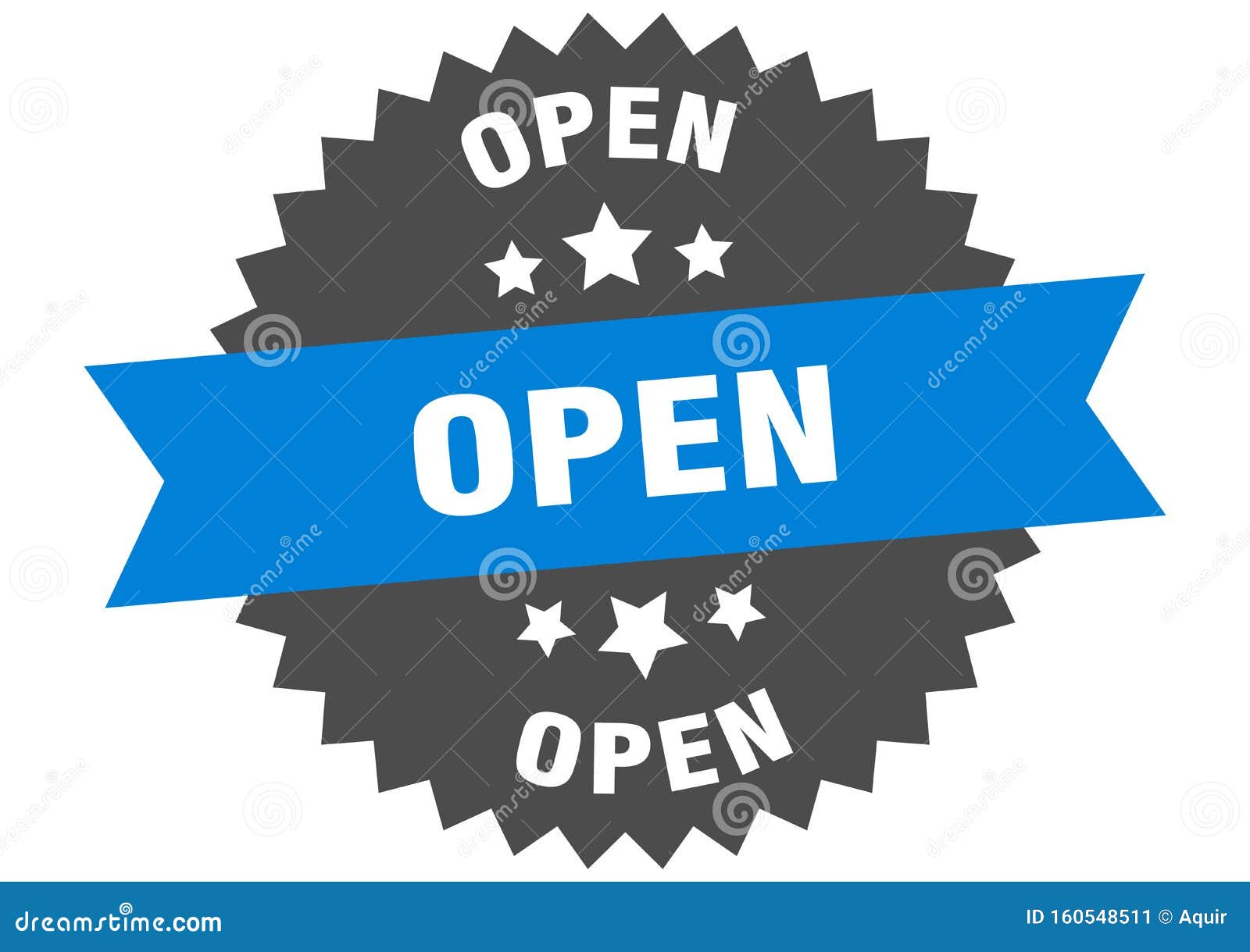 Open stock vector. Illustration of stamp, grey, circle - 160548511