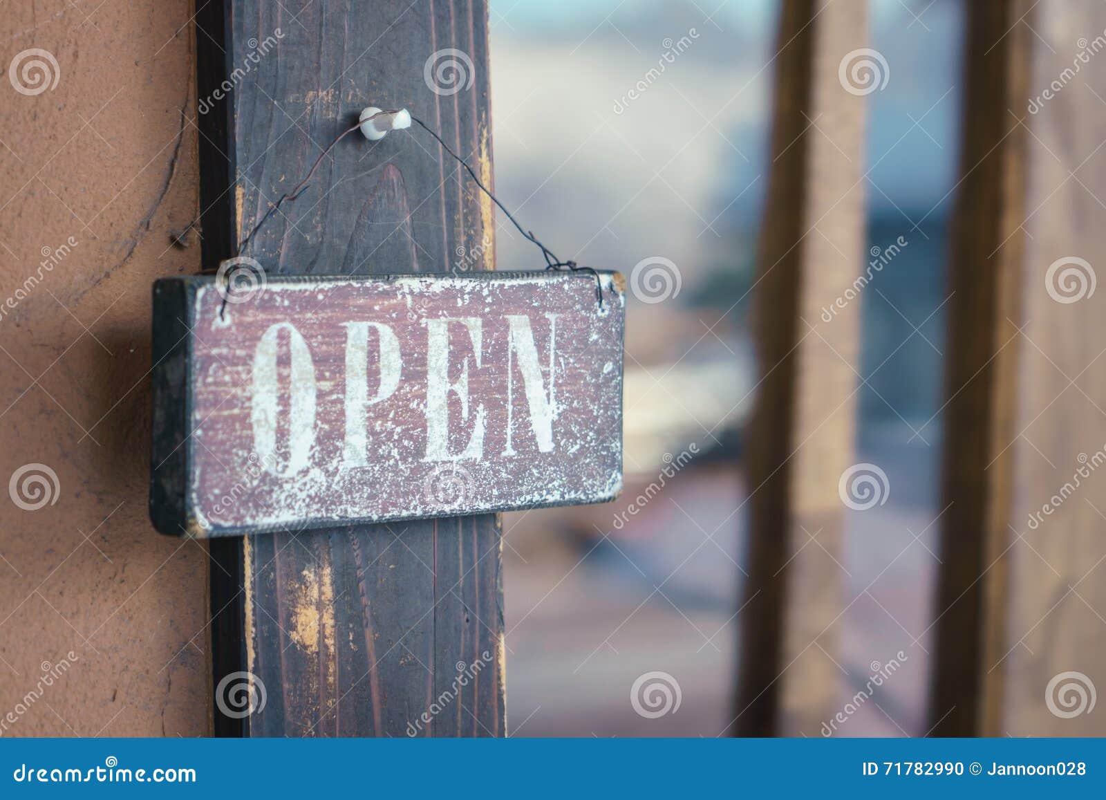 Open sign on door. stock photo. Image of sign, time, work - 71782990