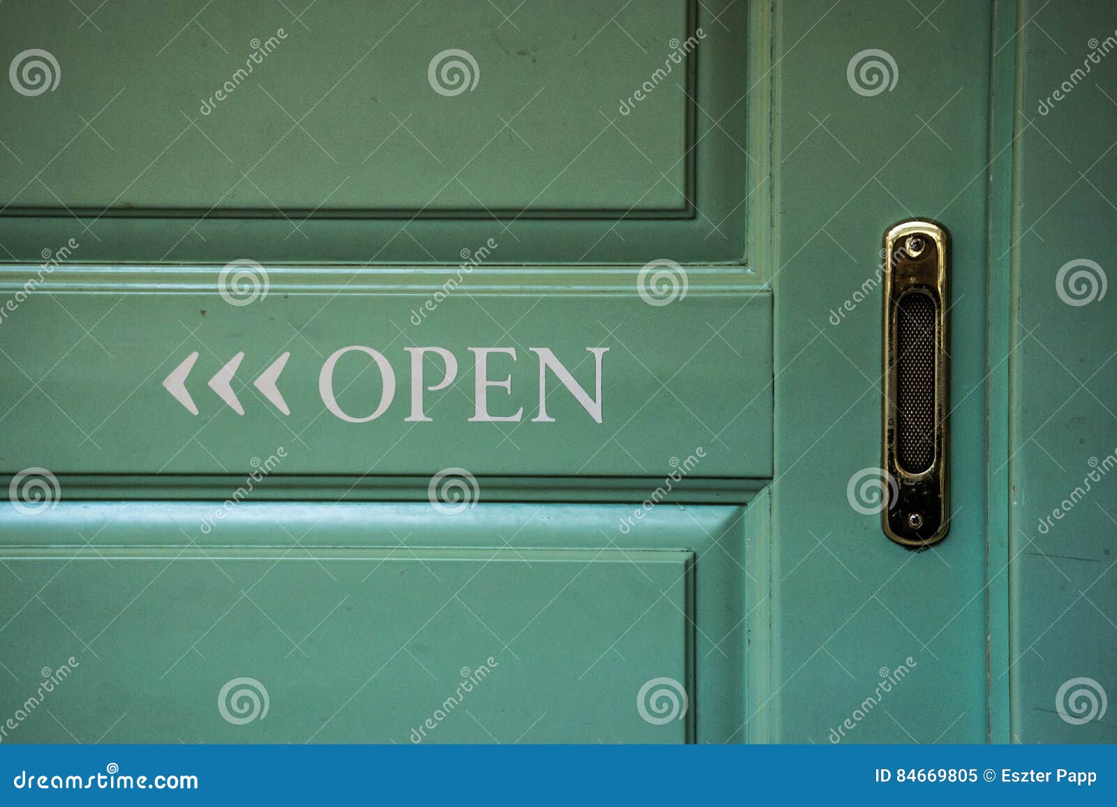 Open sign on a door stock image. Image of classical, black - 84669805