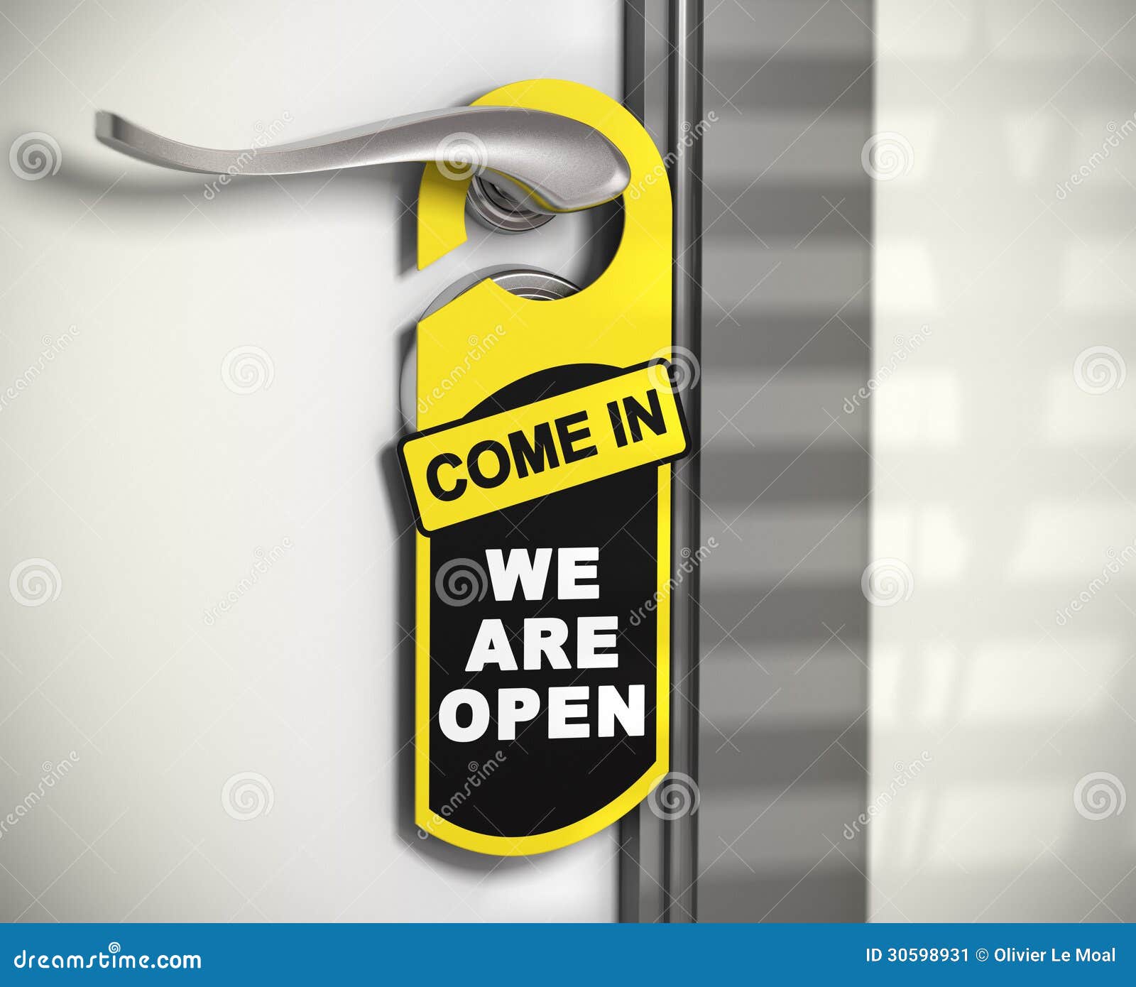 Open Sign stock illustration. Illustration of door, sign - 30598931