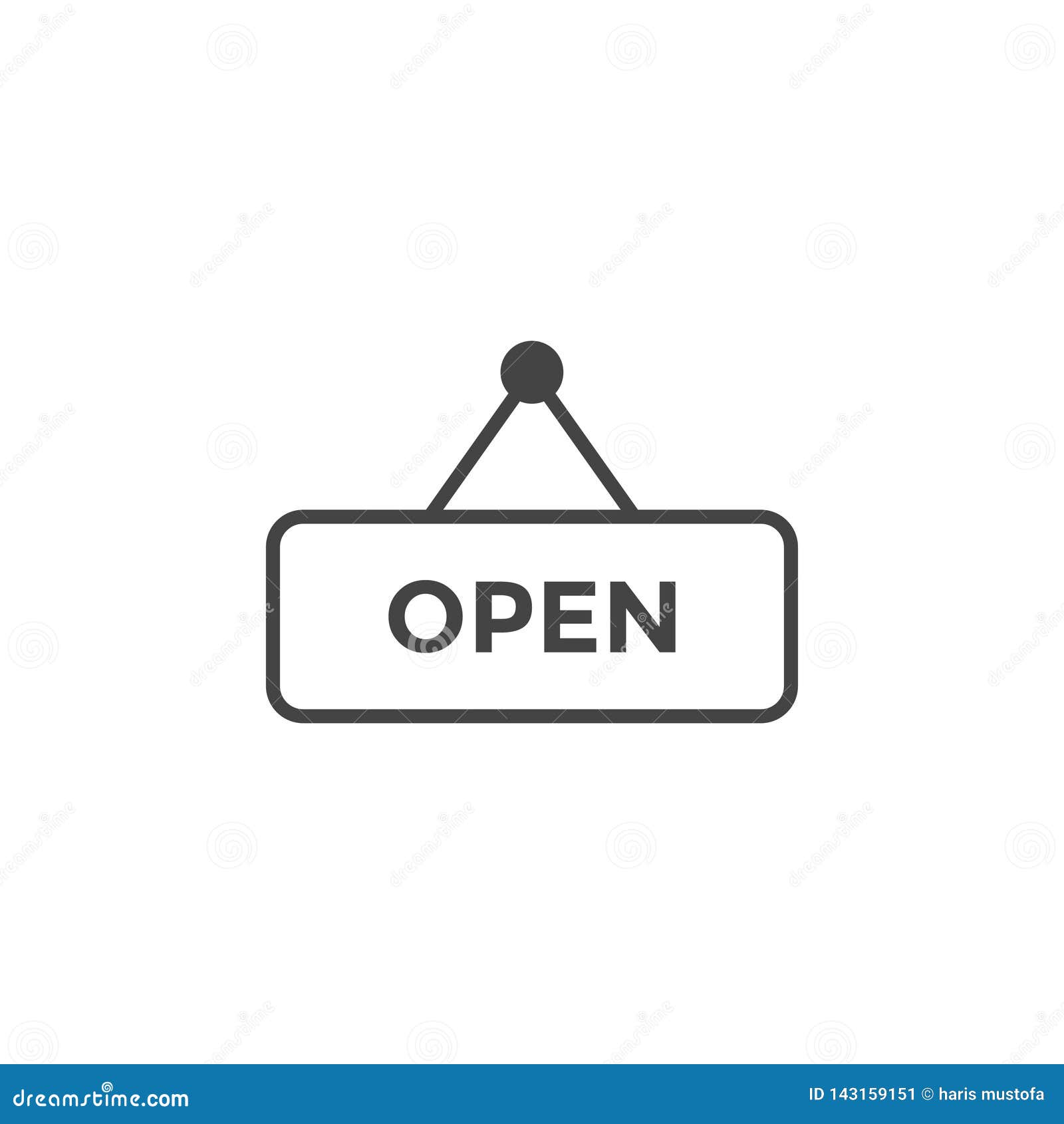 Open Sign Graphic Design Template Vector Illustration Stock Vector ...