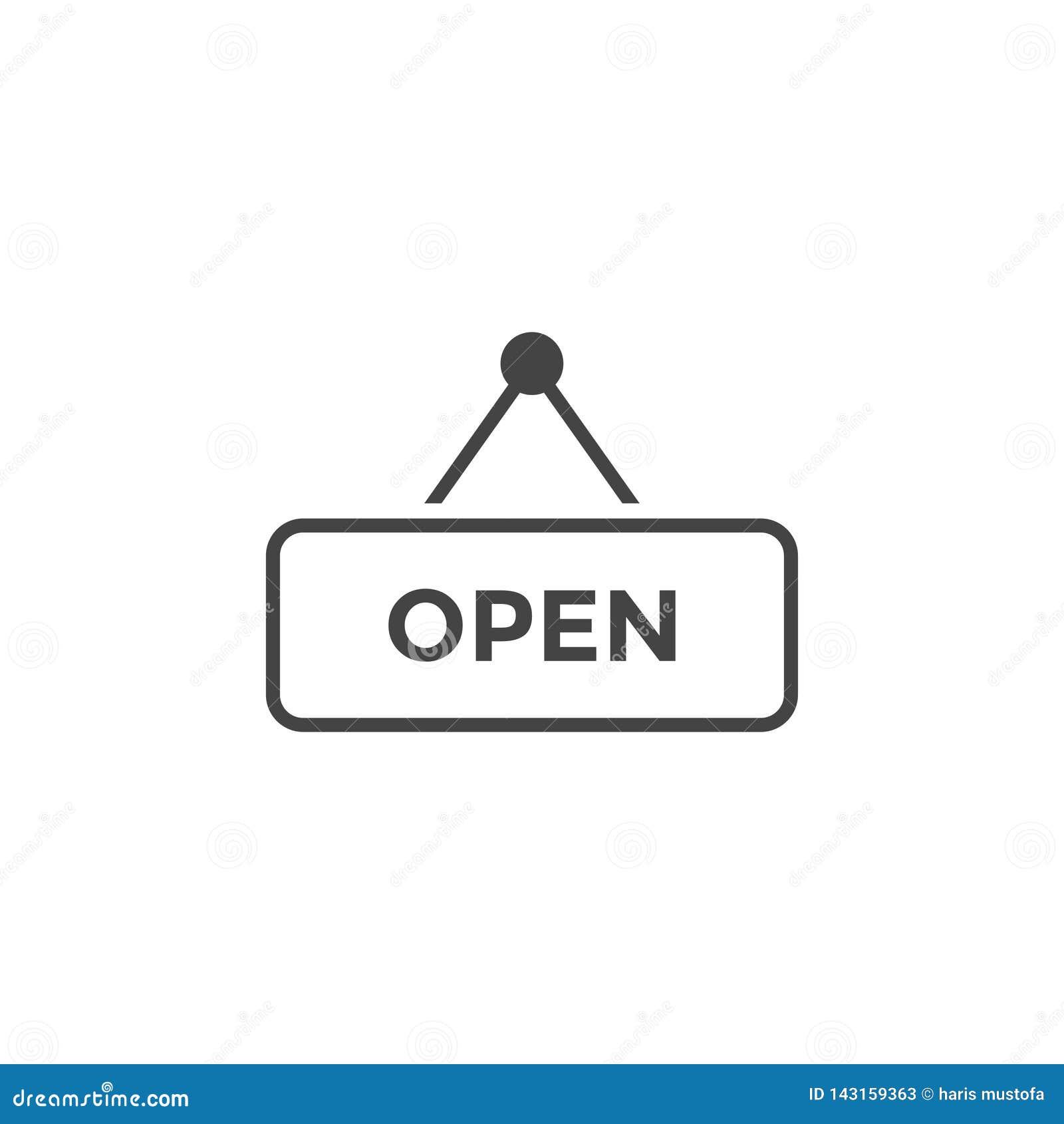 Open Sign Graphic Design Template Vector Illustration Stock Vector ...