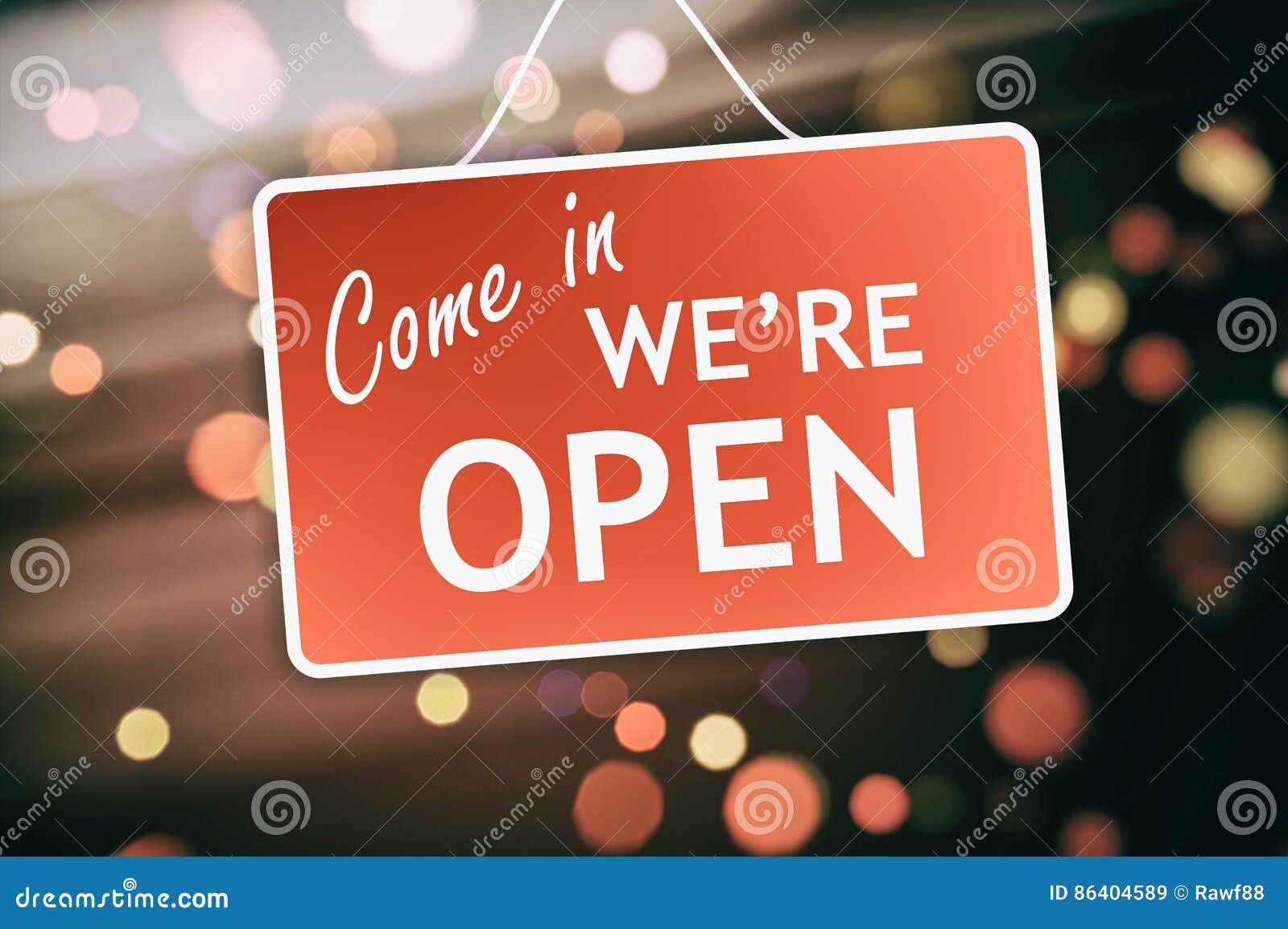 We are Open Sign on Abstract Background Stock Image - Image of holiday ...
