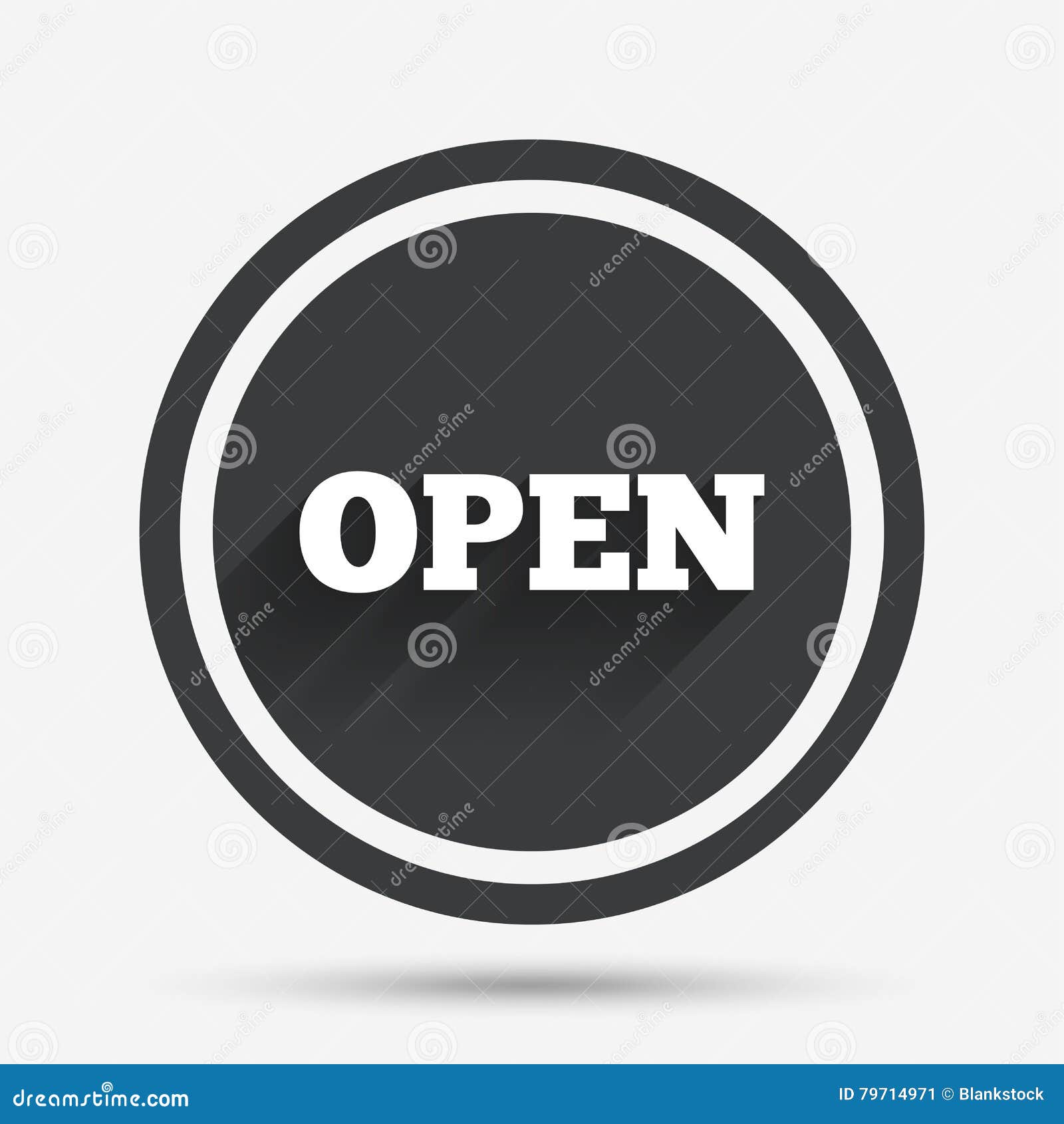 Open Sign Icon. Entry Symbol Stock Vector - Illustration of border ...