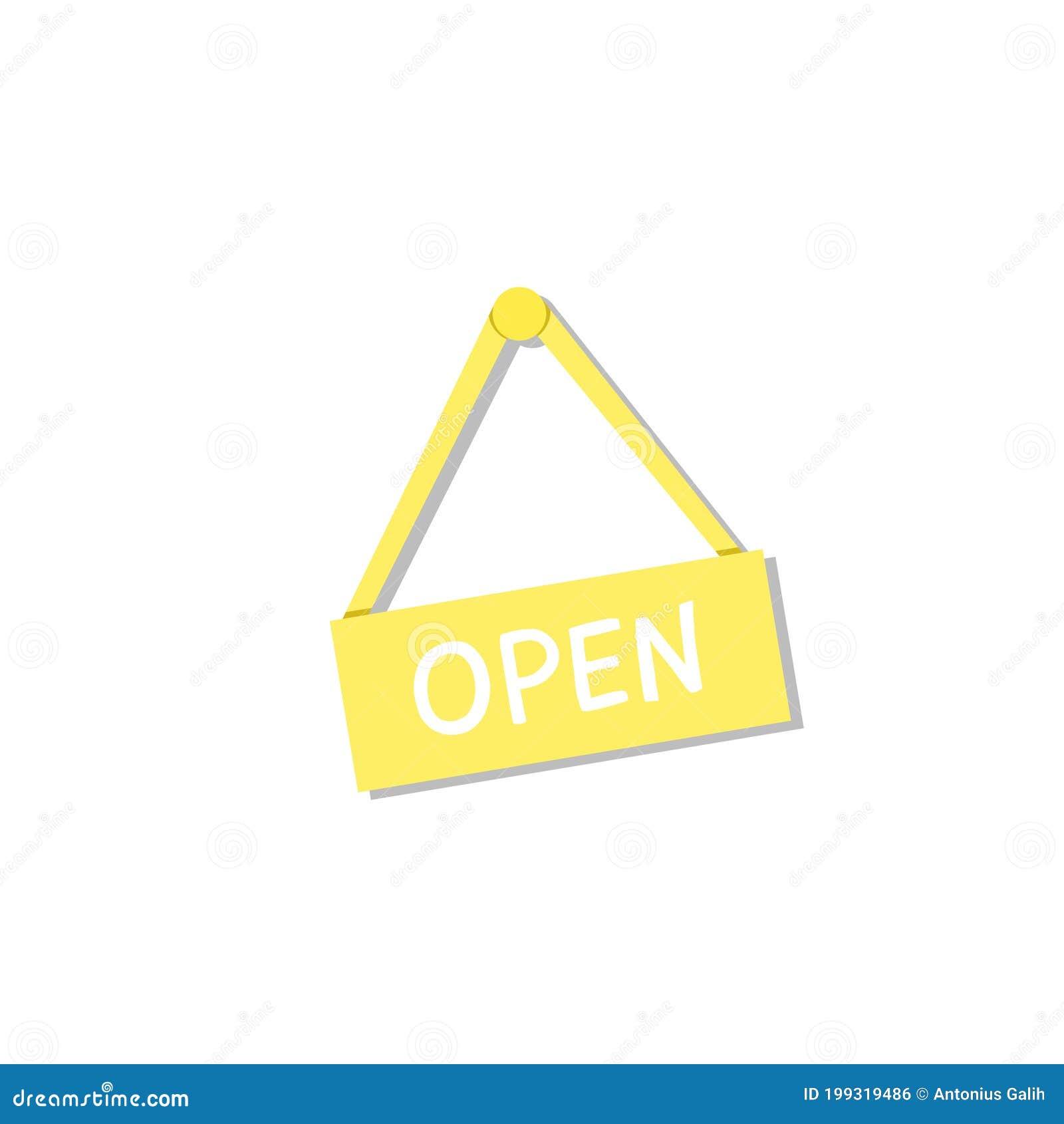 Open Sign Icon. Flat Illustration of Open Sign Vector Illustration ...