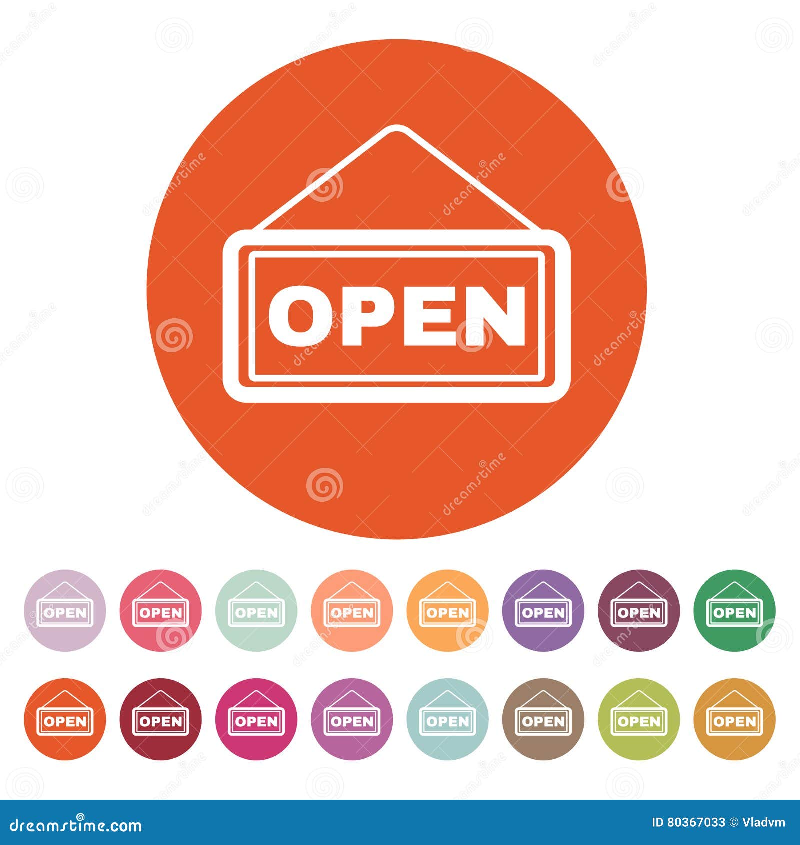 The Open Sign Icon. Input and Entrance Symbol Stock Vector ...
