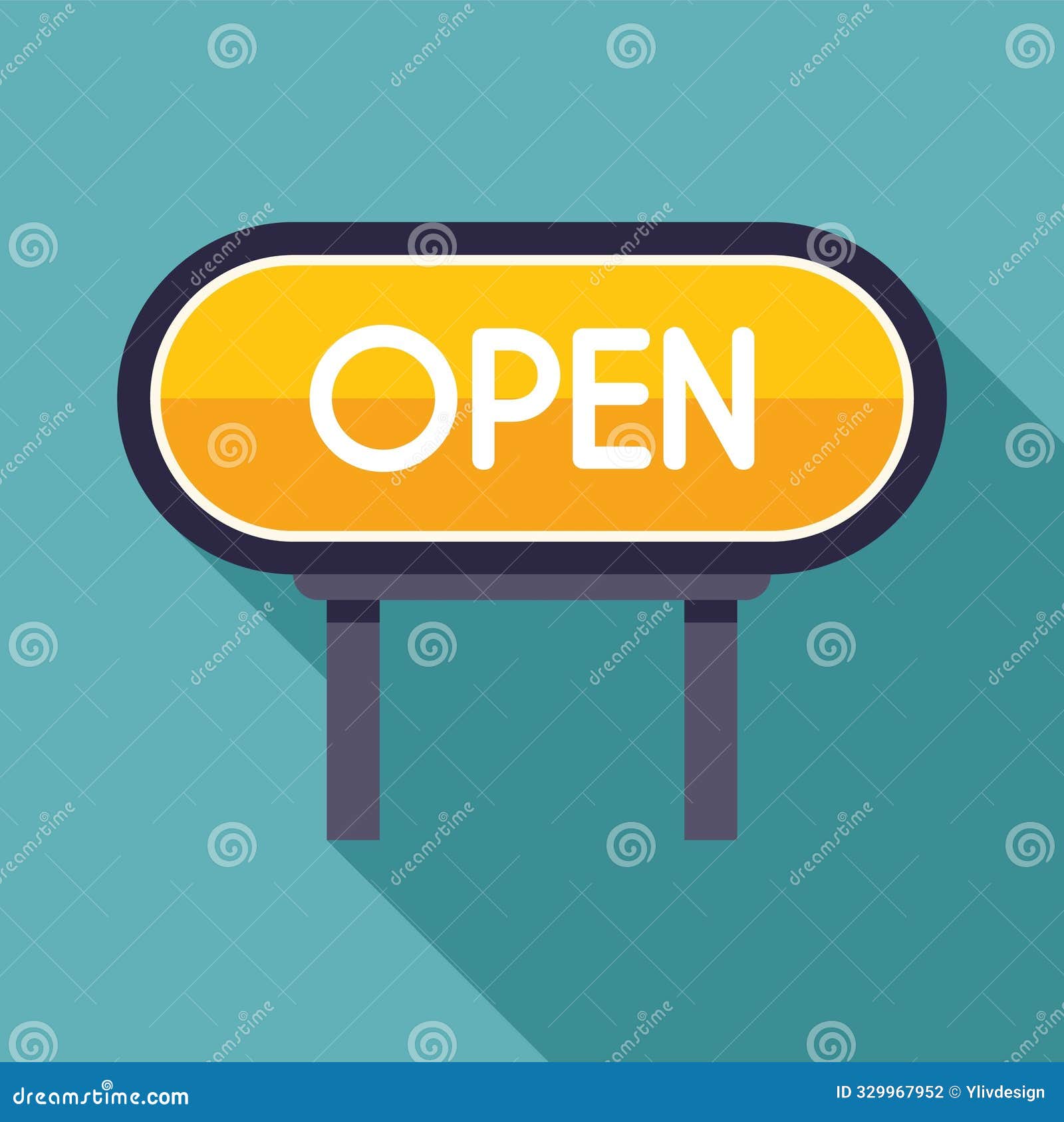 Open Sign Indicating Business is Open for Customers Stock Illustration ...