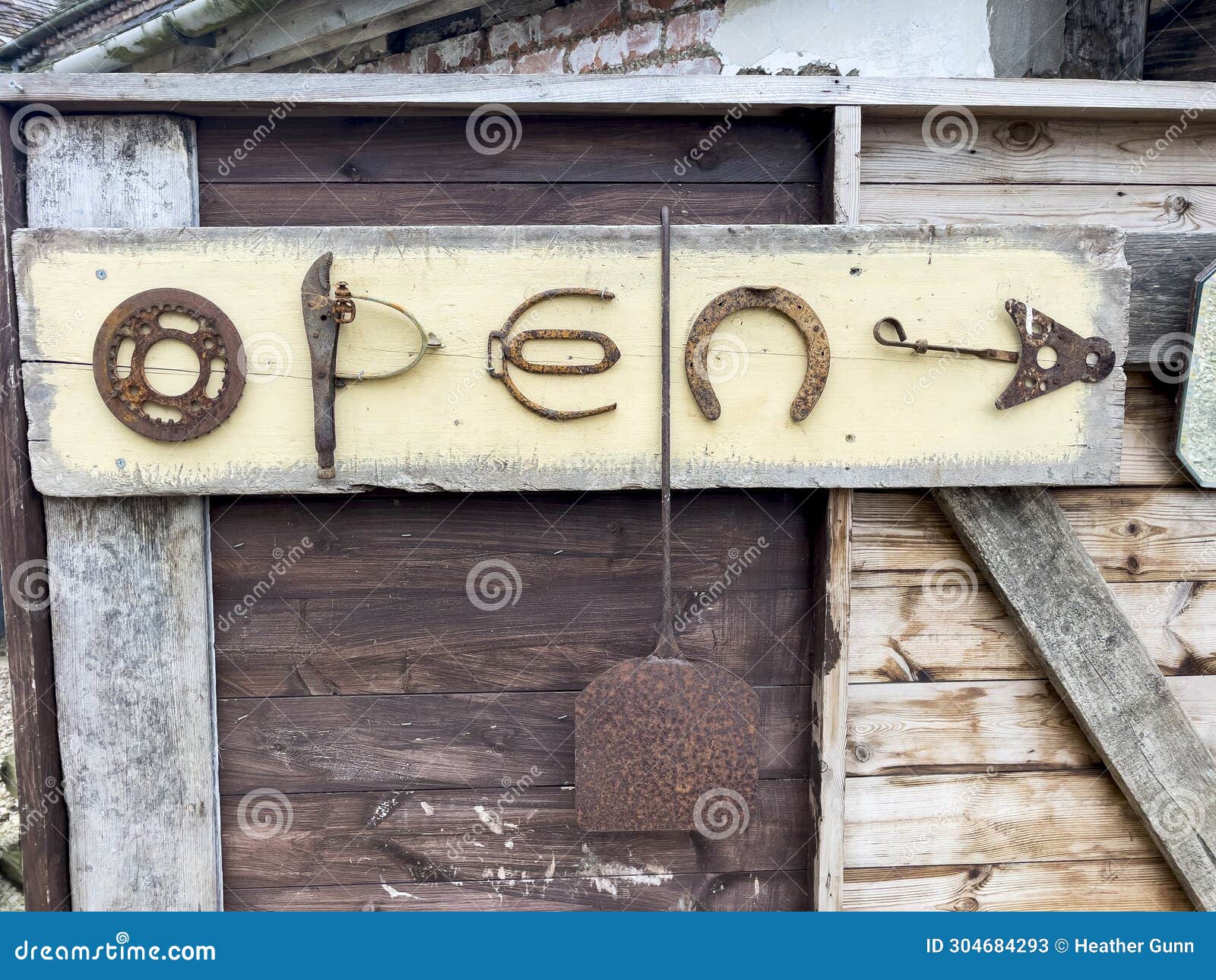 Open Sign Made from Metal Tools Stock Image - Image of tool, equipment ...