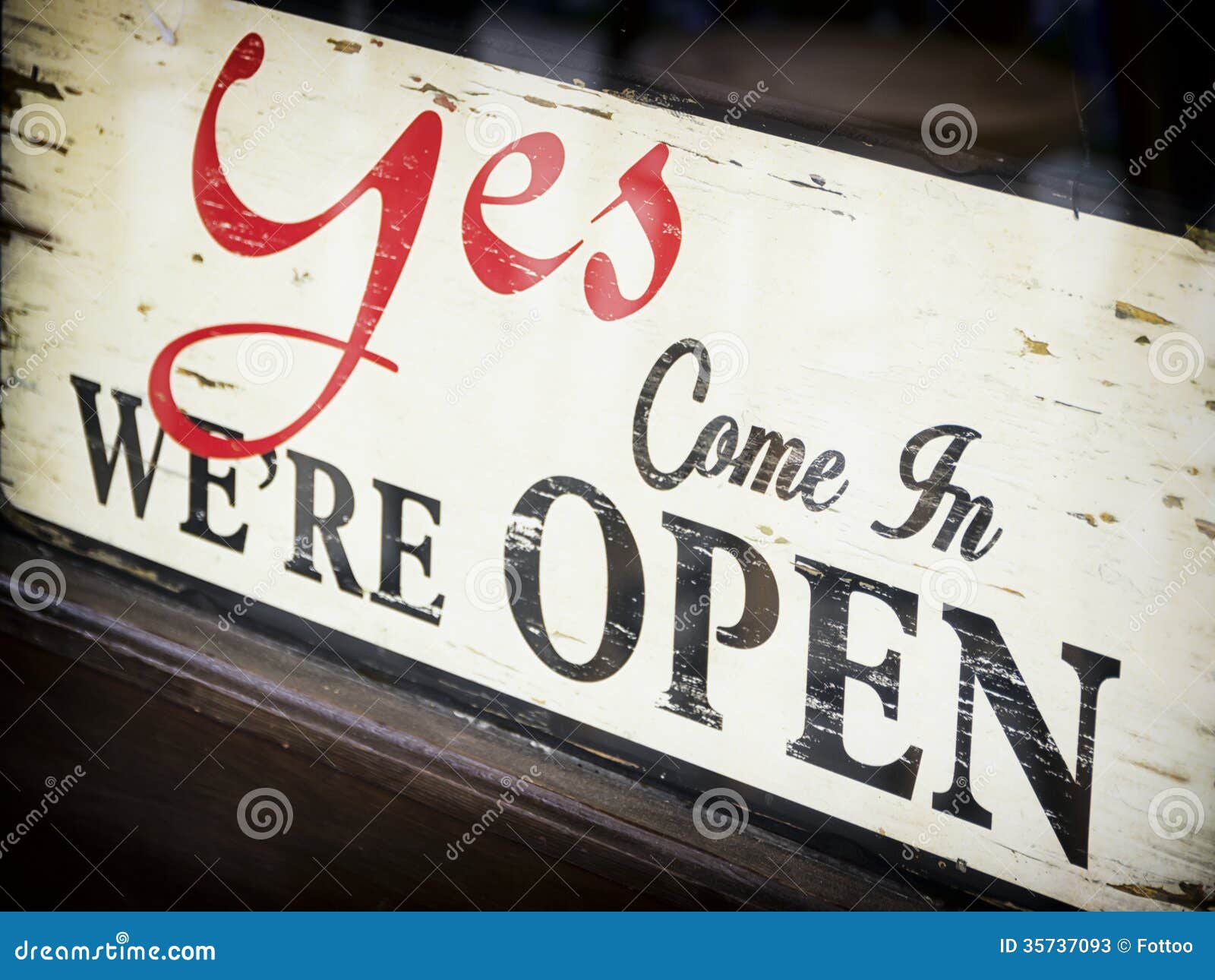 Open sign stock image. Image of wooden, rustic, commercial - 35737093