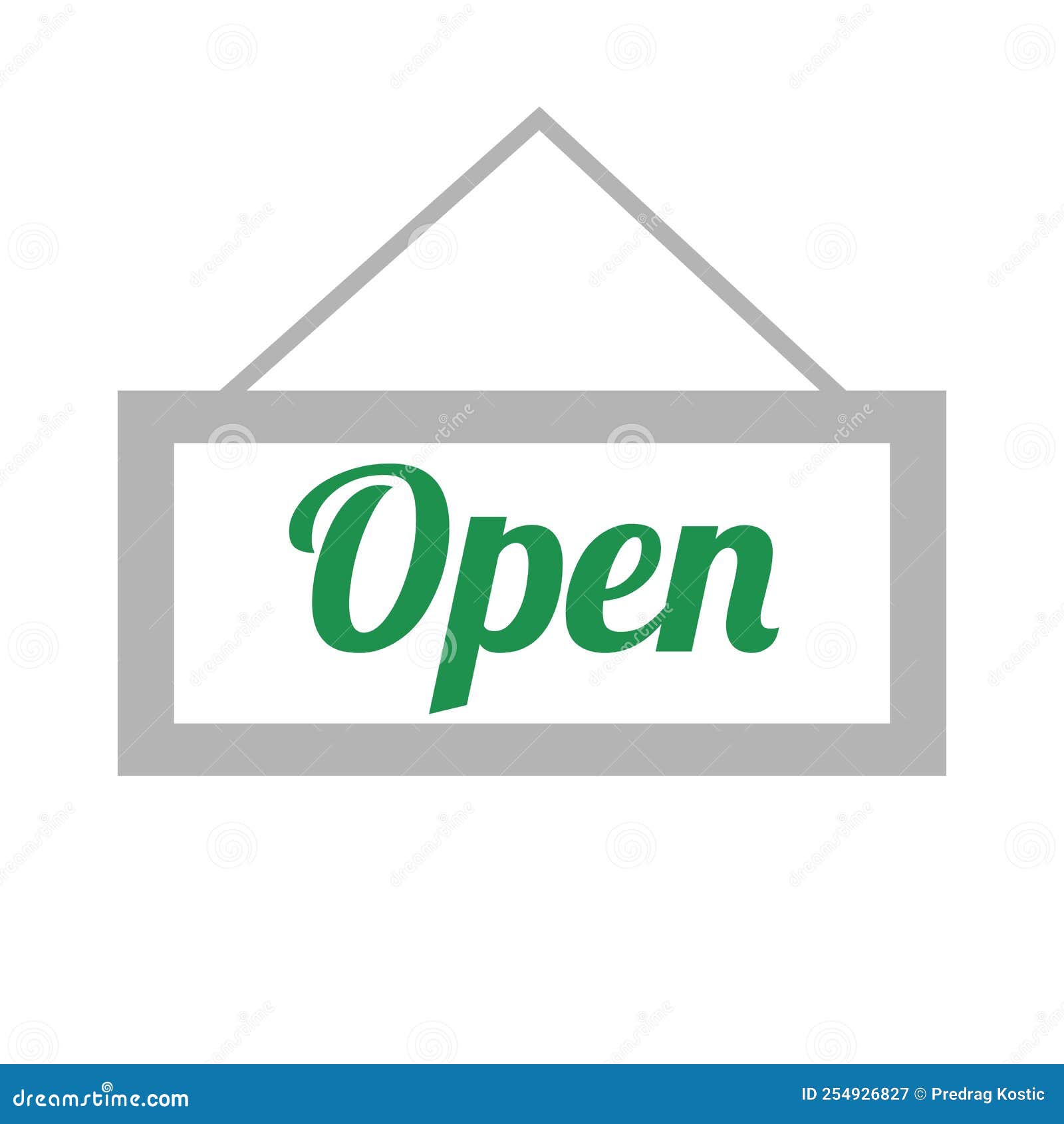 Open sign stock illustration. Illustration of presentation - 254926827