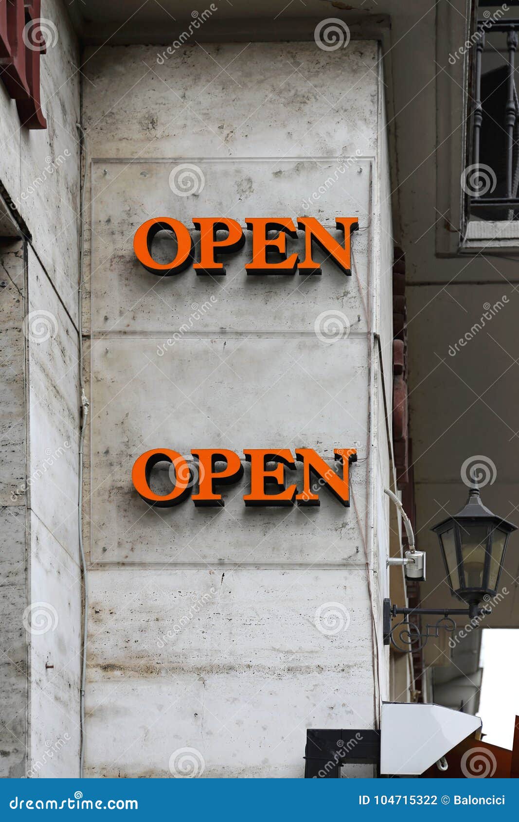 Open Sign stock photo. Image of commercial, sign, store - 104715322