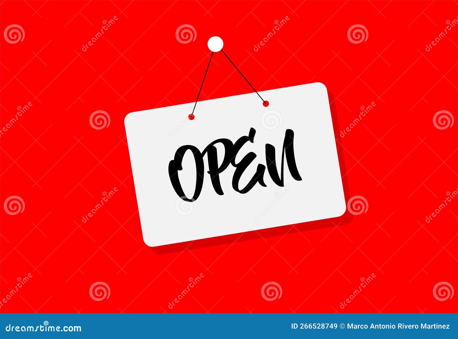Open Sign on Red Background Stock Illustration - Illustration of ...
