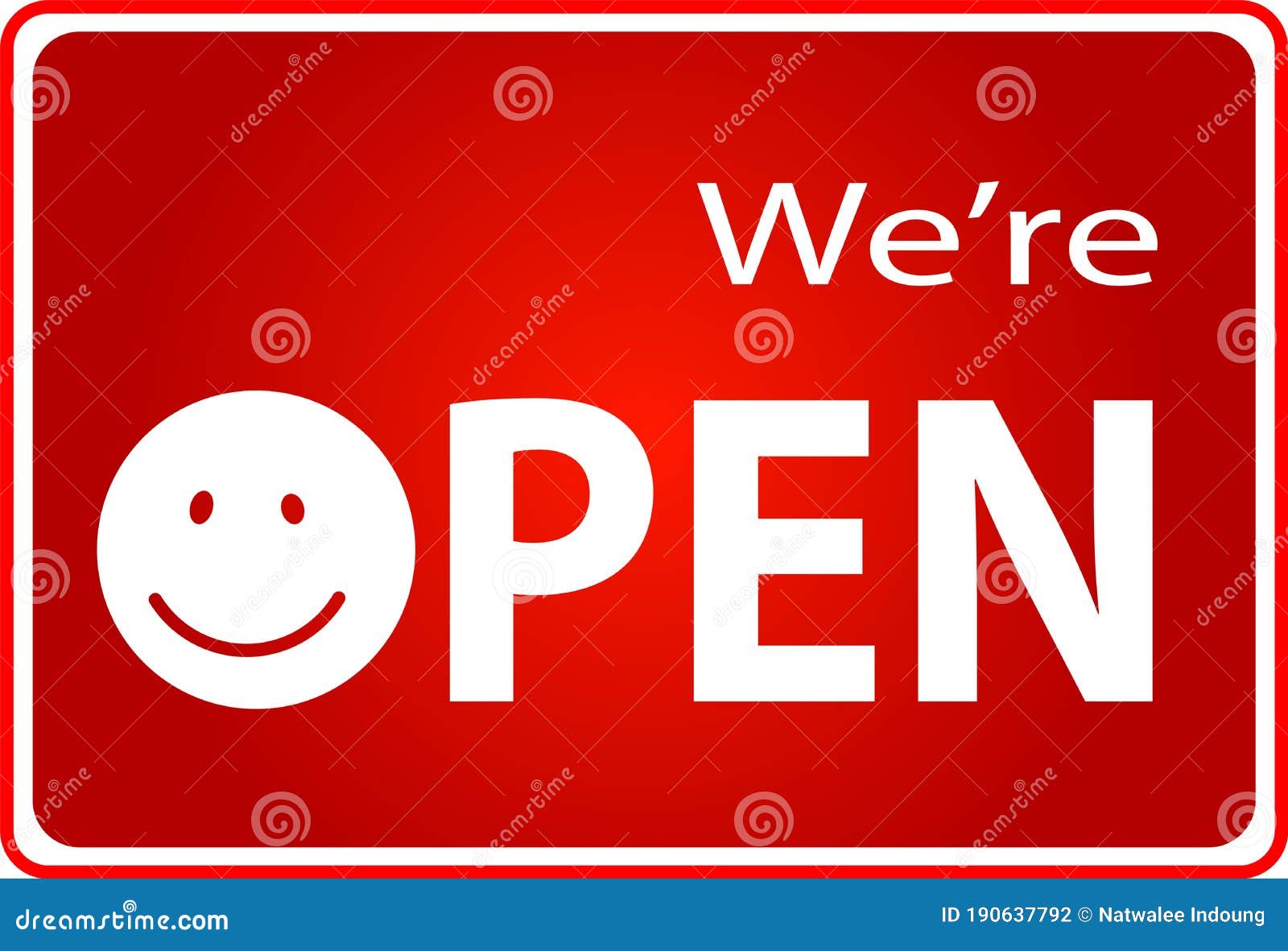 We are Open Sign, a Red Hanging Sign with Text we are Open Stock Vector ...