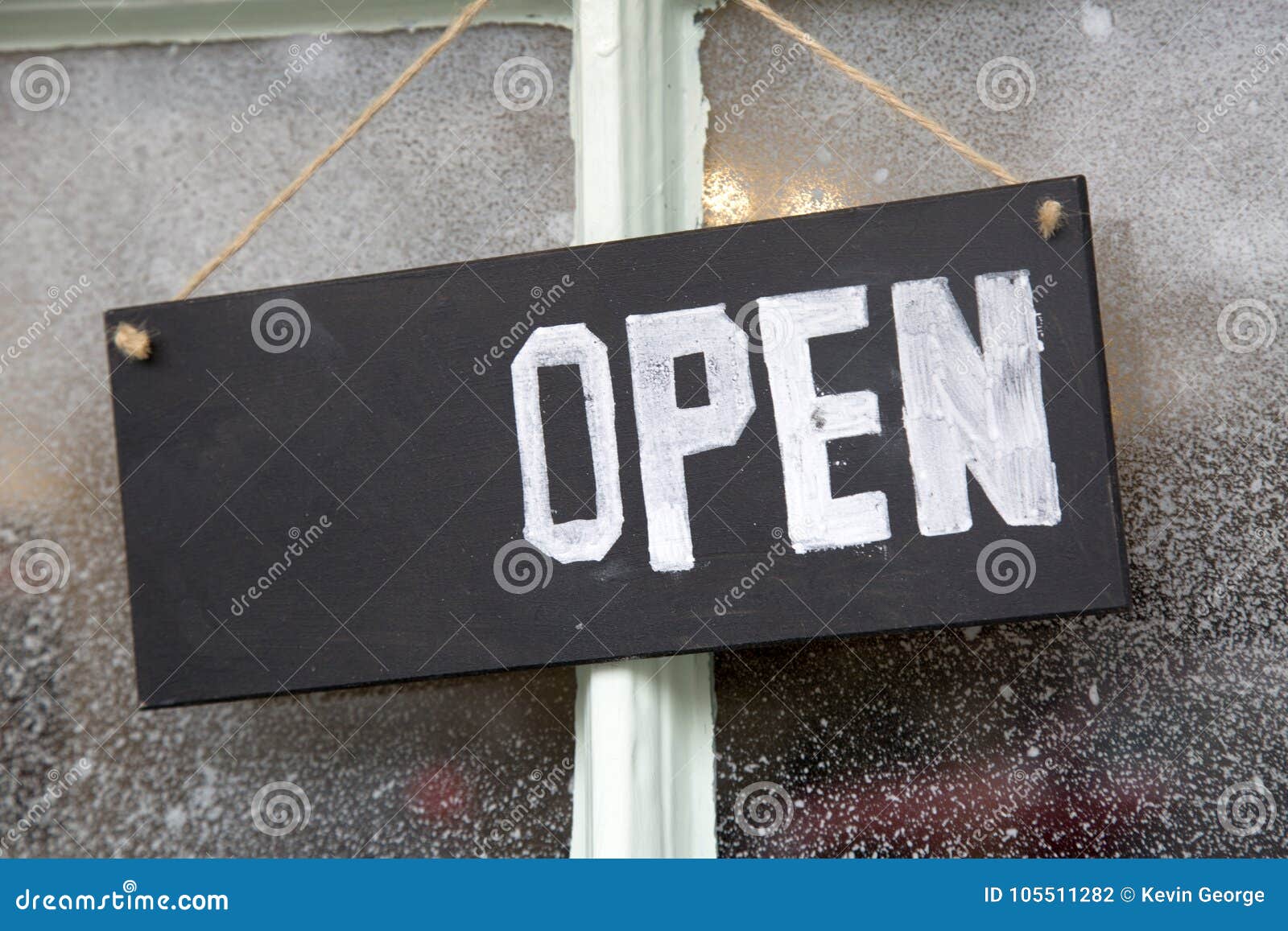 Open Sign on Shop Window stock photo. Image of text - 105511282