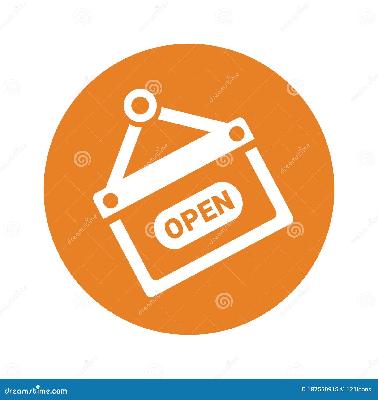 Open Sign Vector Icon, Vector Graphics Stock Vector - Illustration of ...