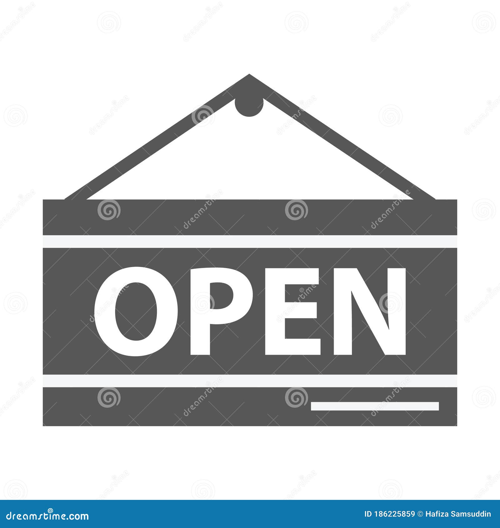 Open Sign. Vector Illustration Decorative Design Stock Vector ...