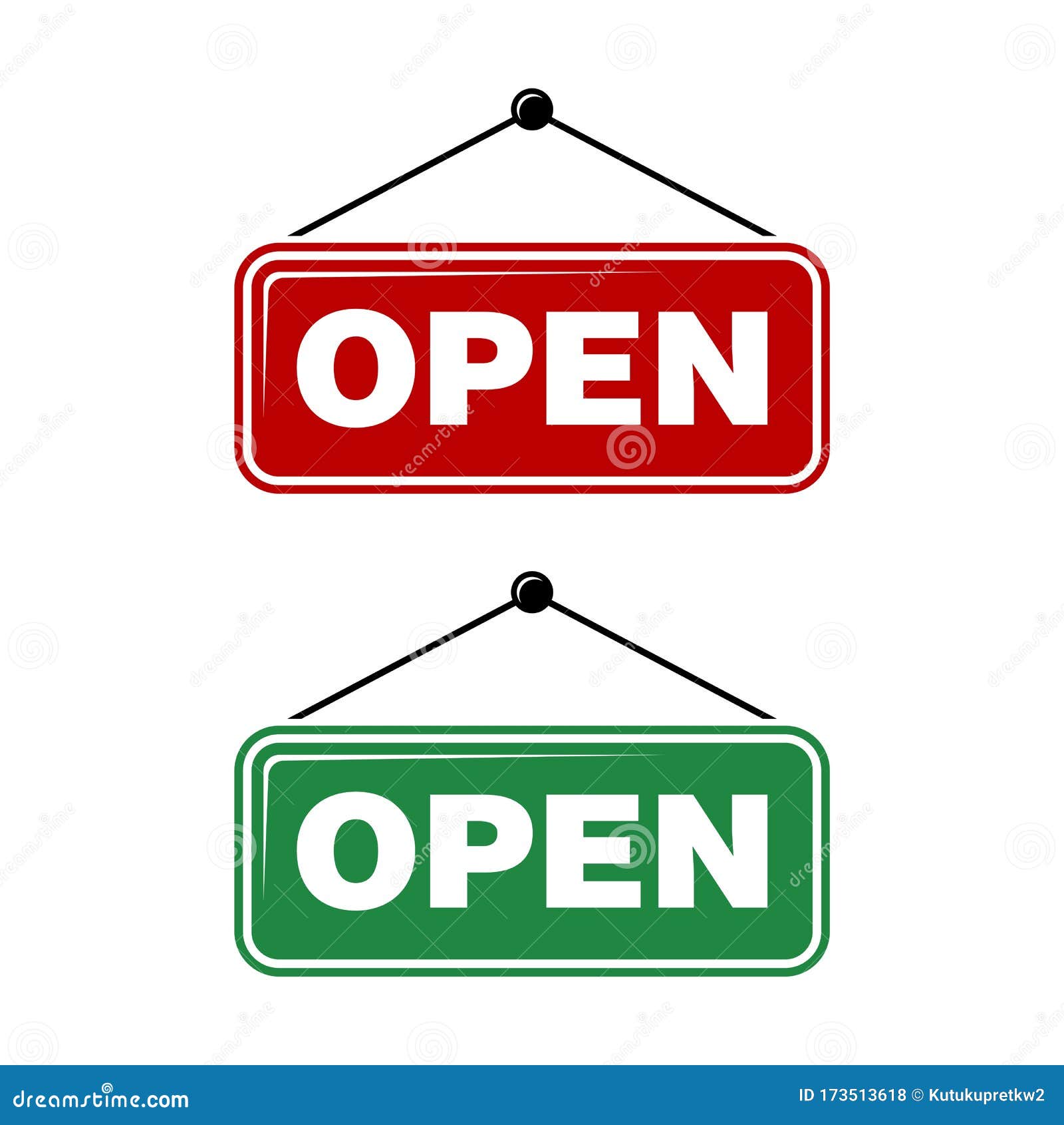 Open Signage Vector Template Design Illustration Design. Vector EPS 10 ...