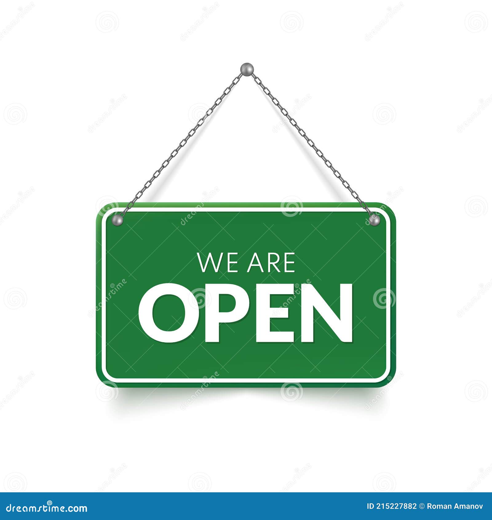 Open Signboard Hanged On Wall. Rectangular Shape Clipboard For Retail ...