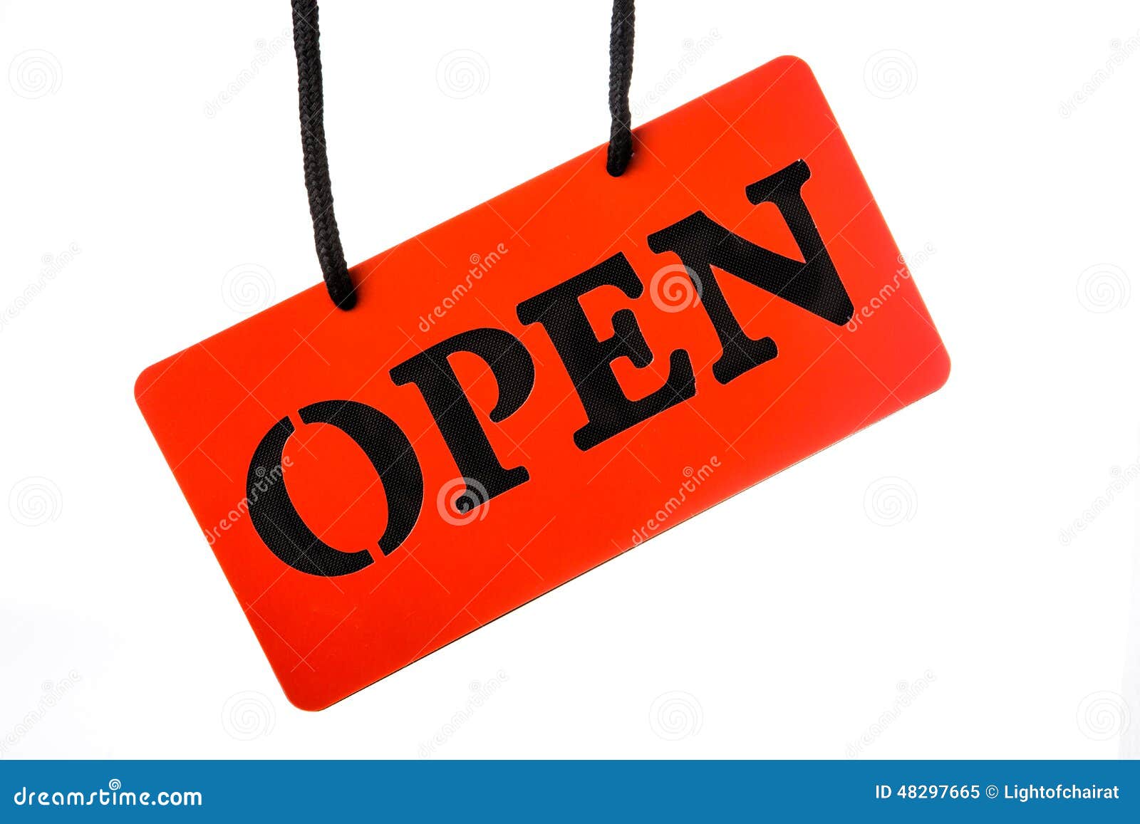 Open Signboard On White Background Stock Image - Image of retail ...