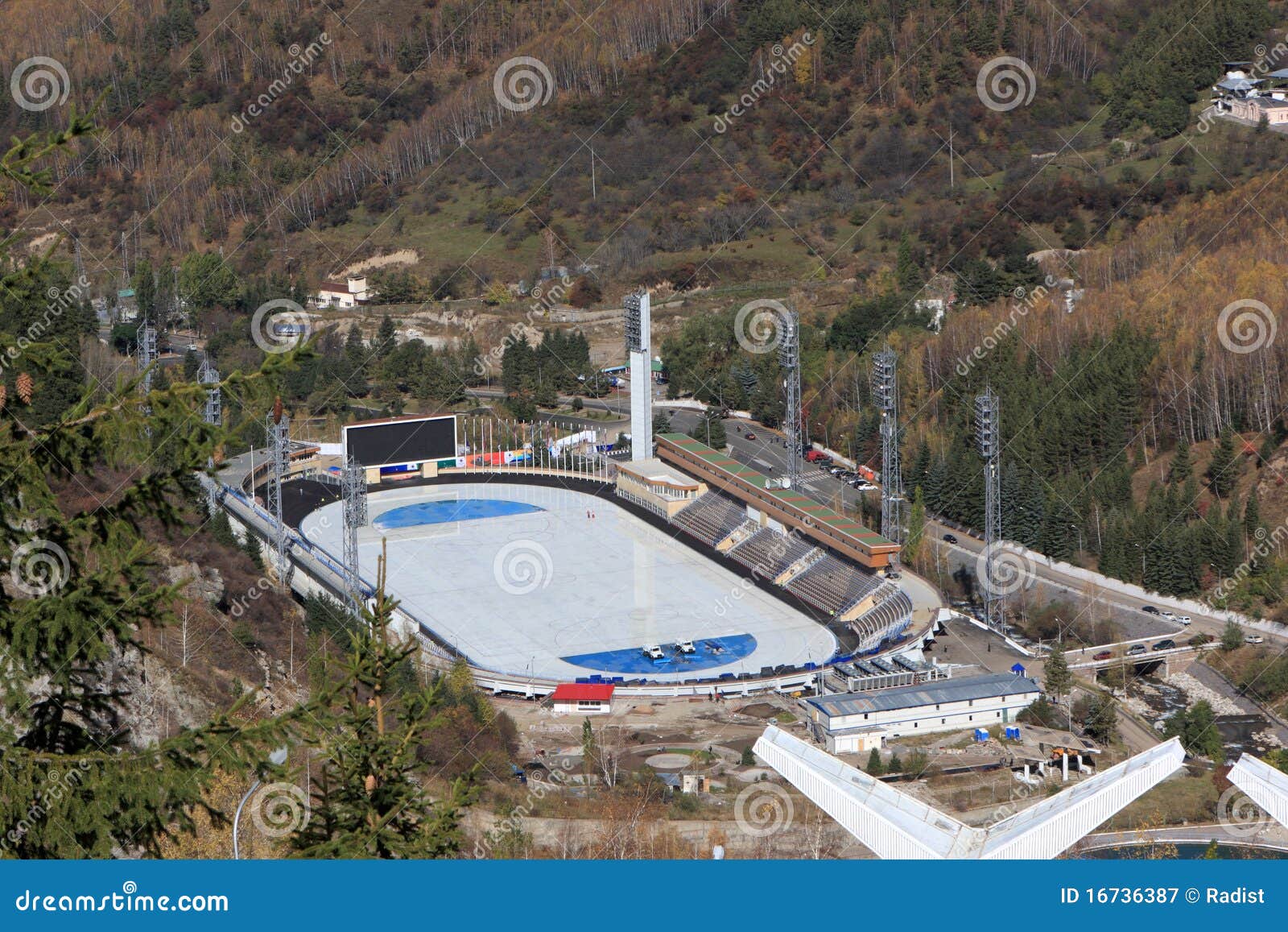 Open skating rink stock image. Image of travel, kazakhstan - 16736387