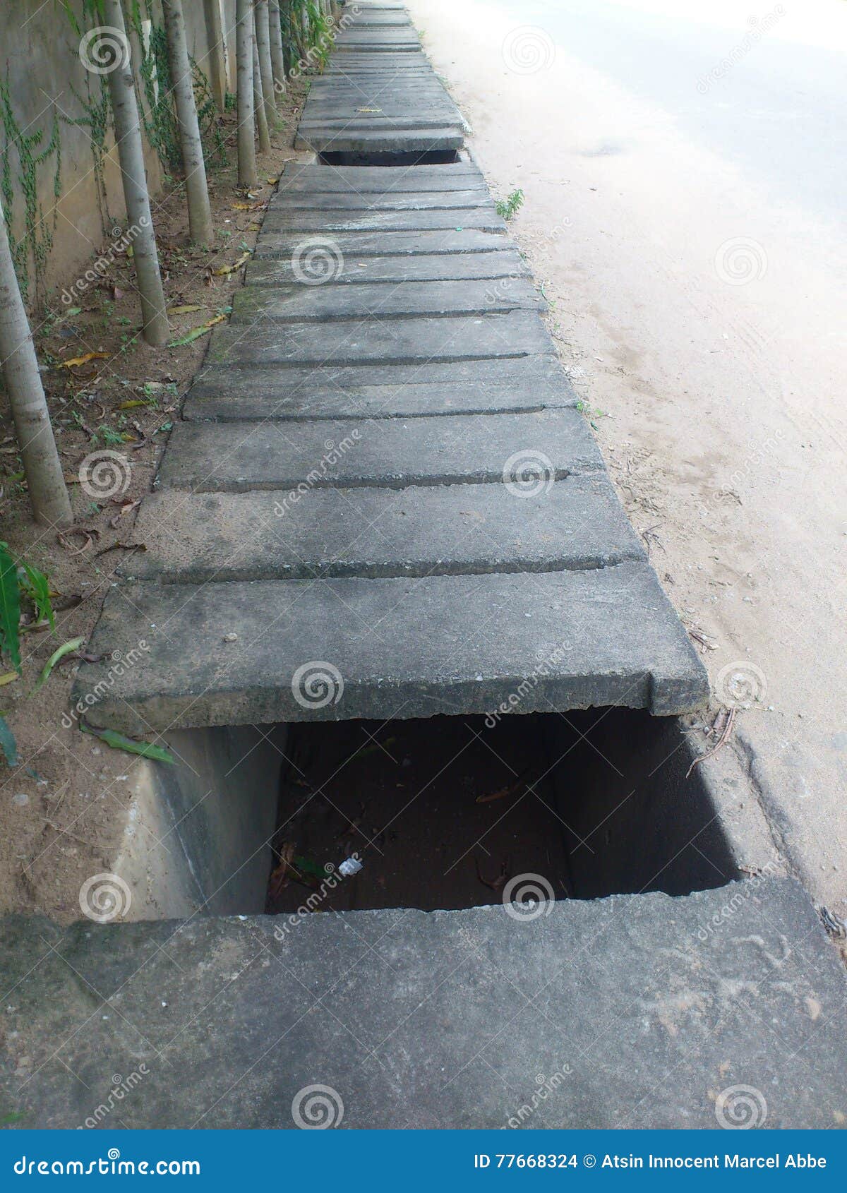 OPEN SKY GUTTER stock photo. Image of gully, level, presents - 77668324
