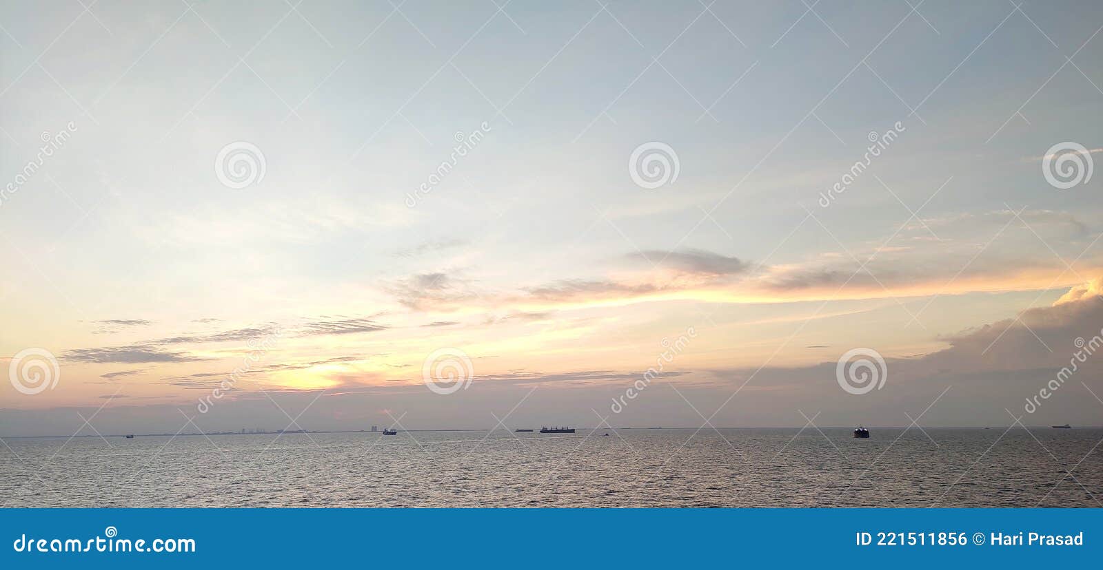 Open Sky out at Sea stock photo. Image of dusk, open - 221511856