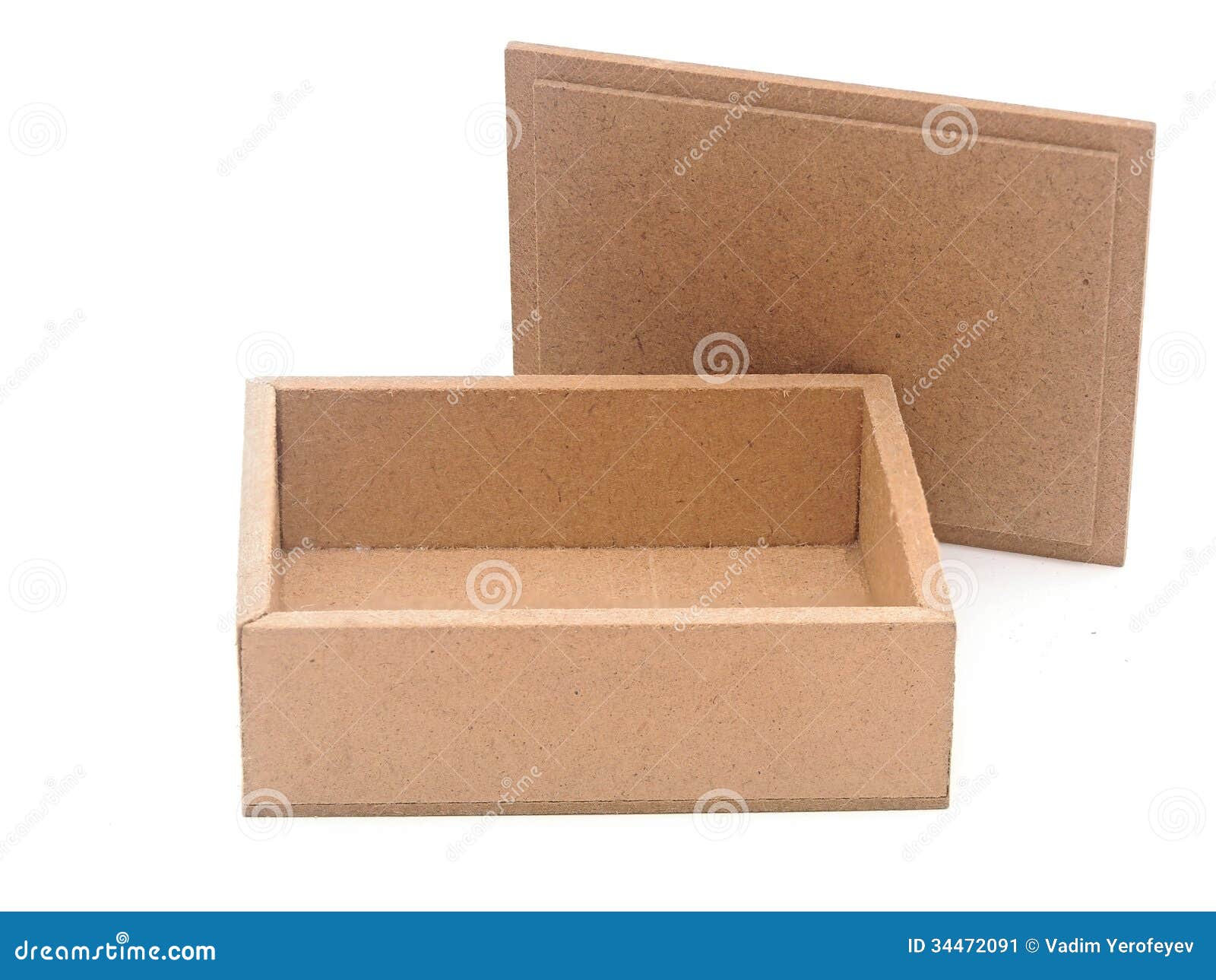 Open small cardboard box stock image. Image of single - 34472091
