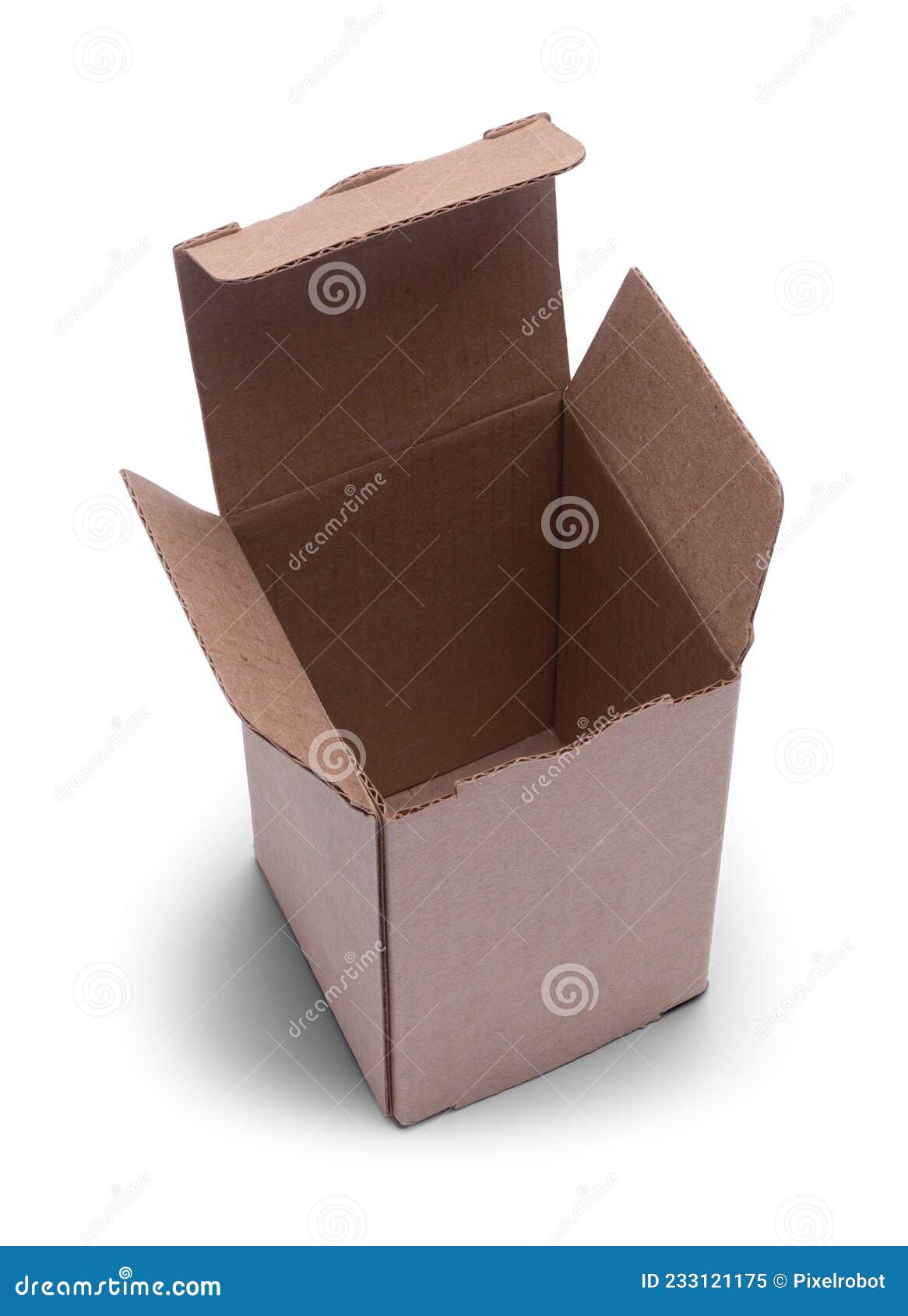 Open Small Rectangle Box stock image. Image of brown - 233121175