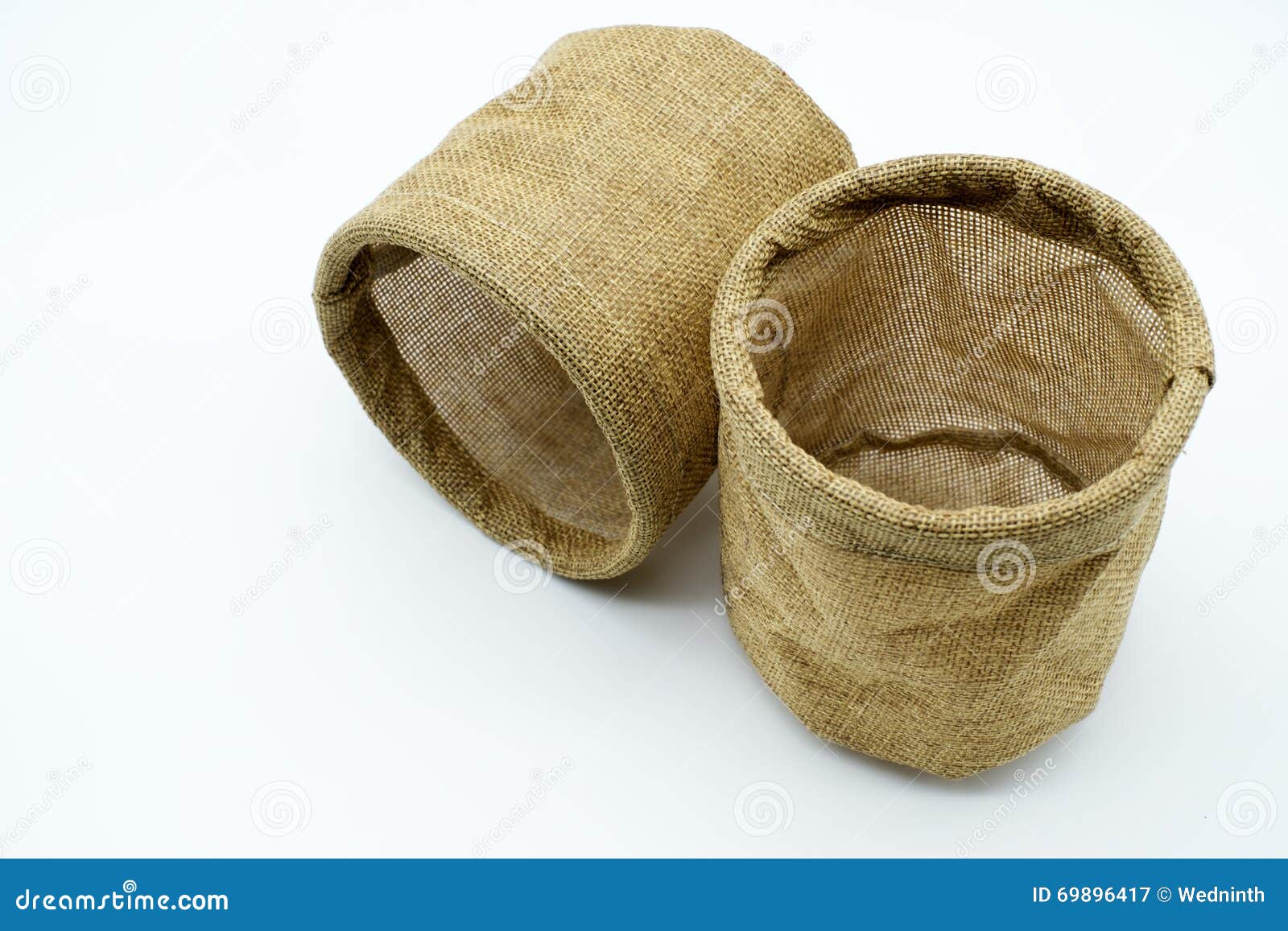 Open Small Sack Isolated on White Background Stock Image - Image of ...