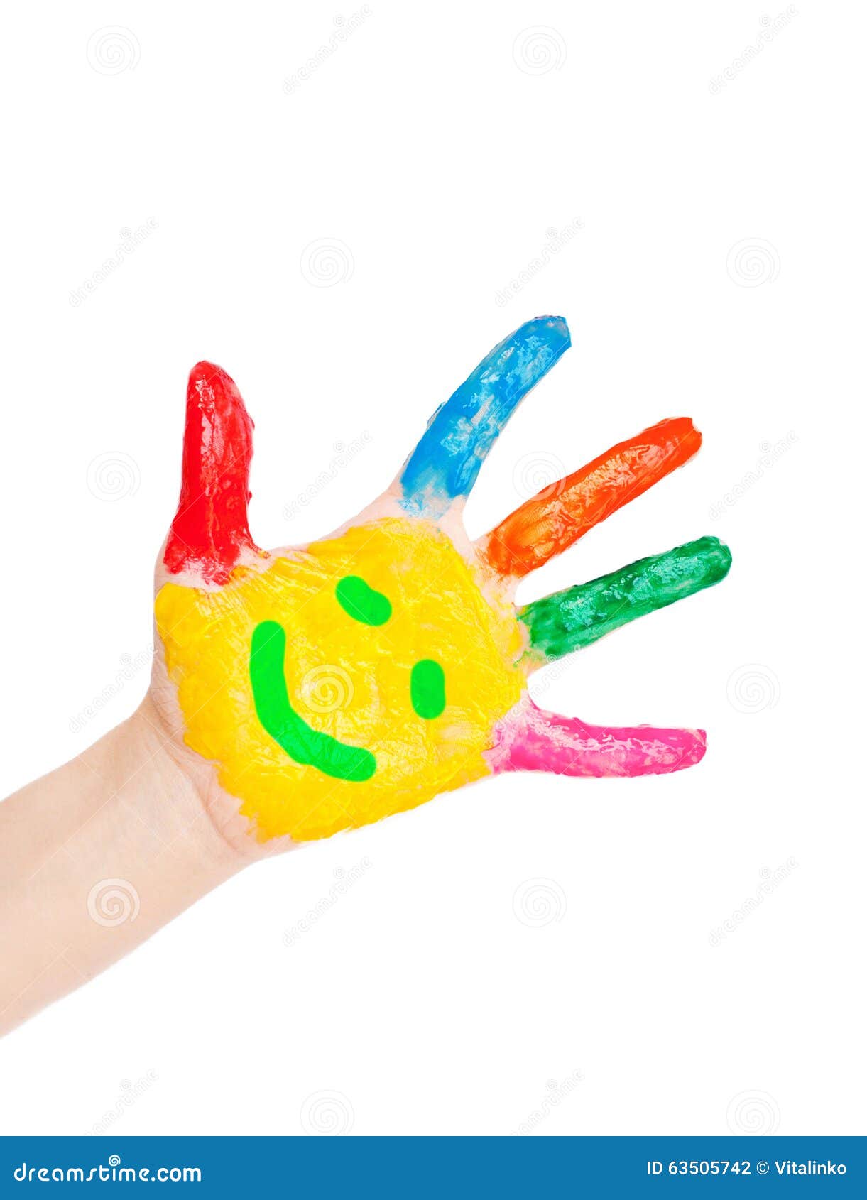 Open Smiling Hand Waving Hello. Stock Photo - Image of graphic, male ...