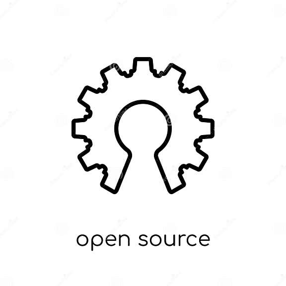 Open Source Icon. Trendy Modern Flat Linear Vector Open Source I Stock ...