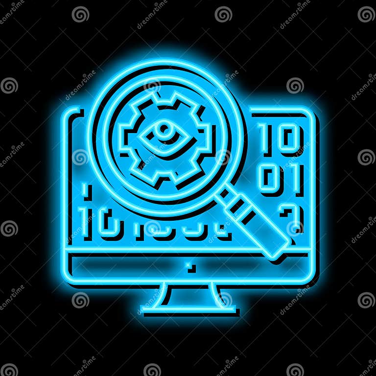 Open Source Software Neon Glow Icon Illustration Stock Vector ...