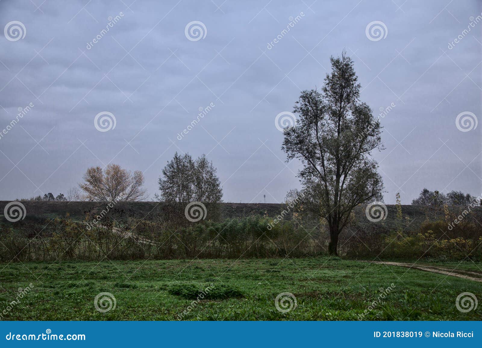 Open Space in the Countryside in Autumn Stock Image - Image of garden ...