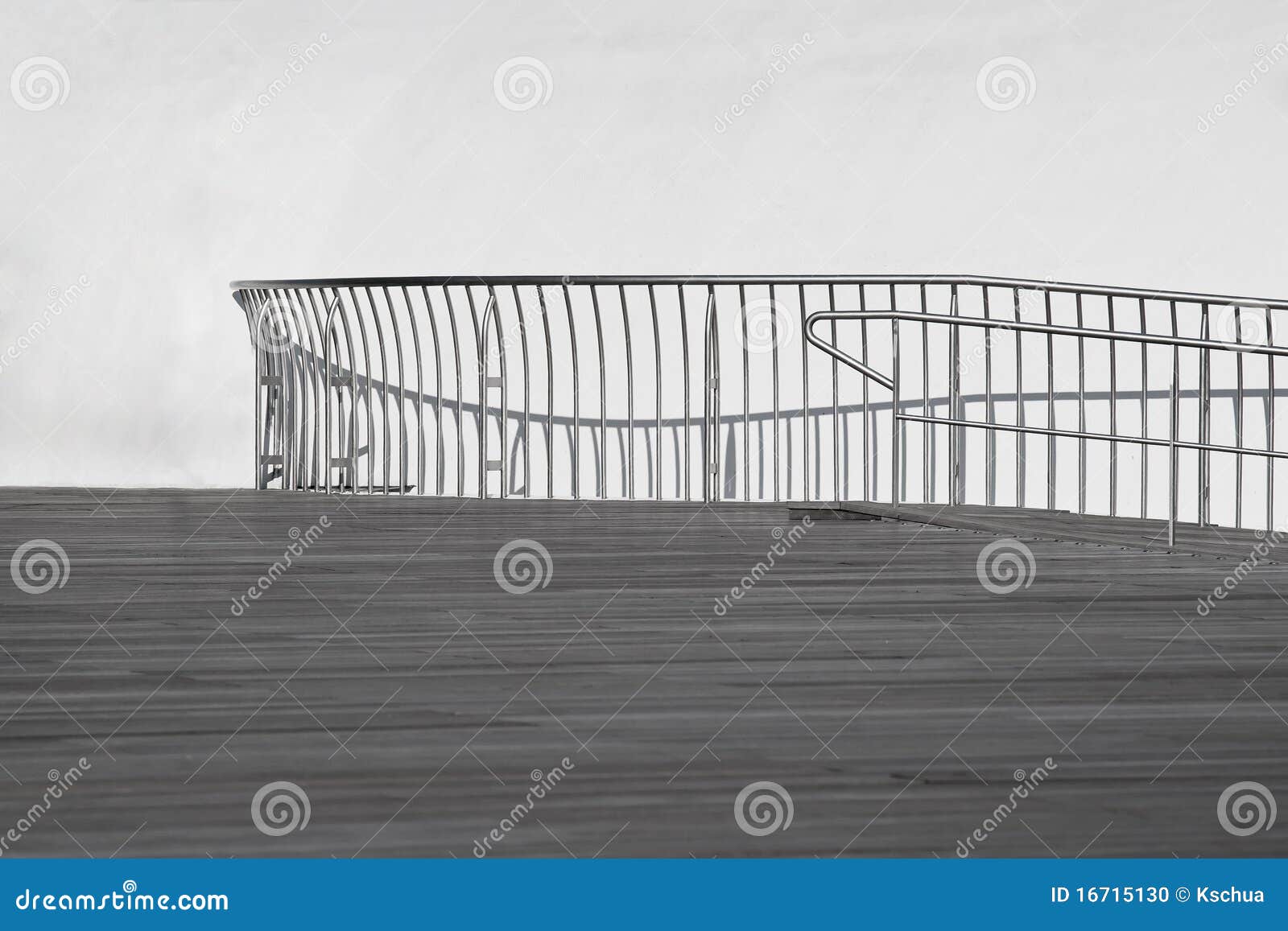 Open space deck and rails stock photo. Image of daylight - 16715130