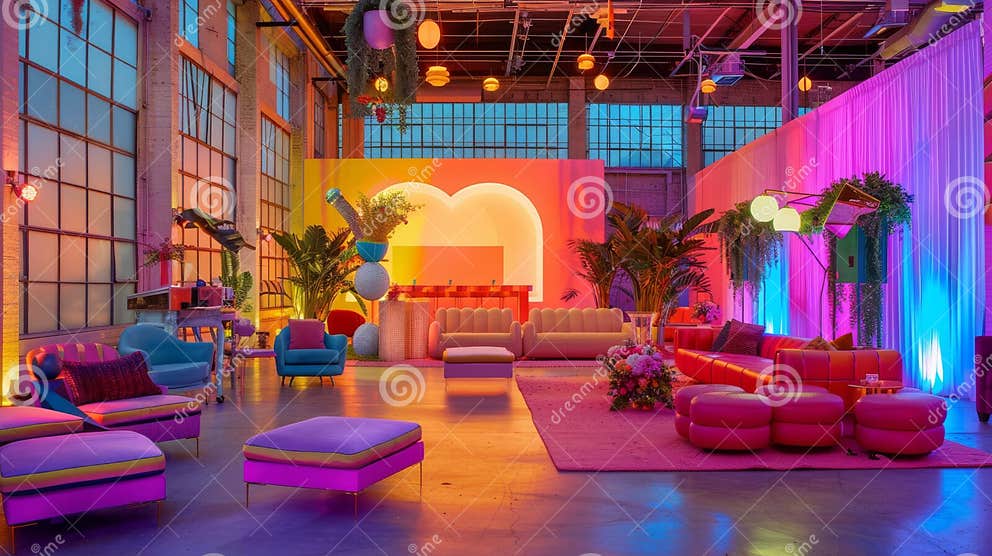 Open Space at Event Setting for Advertising. Stock Illustration ...