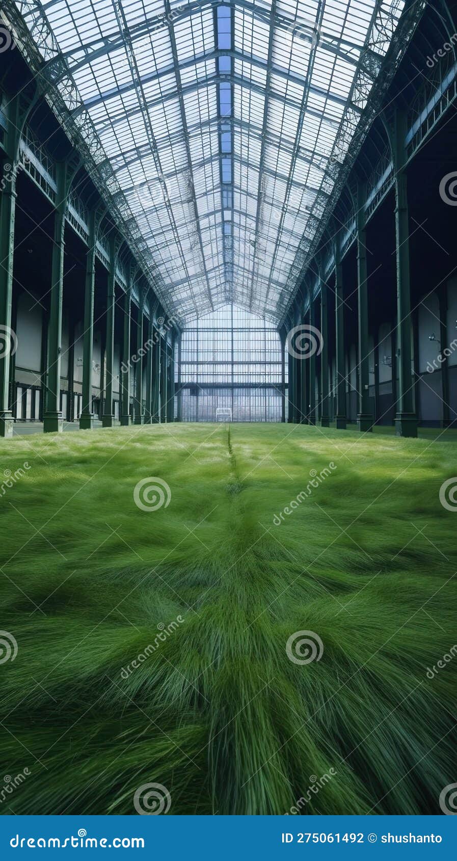 Open Space Interior of a Building Stock Illustration - Illustration of ...