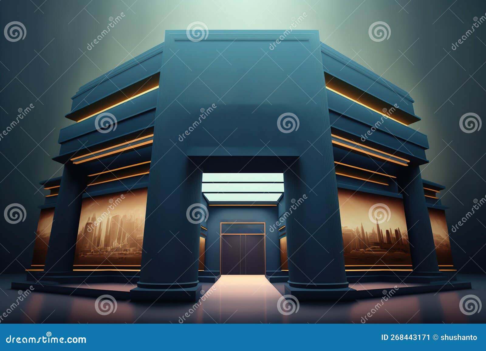 Open Space For Mega Virtual Expo Or Project Showcase Royalty-Free Stock ...