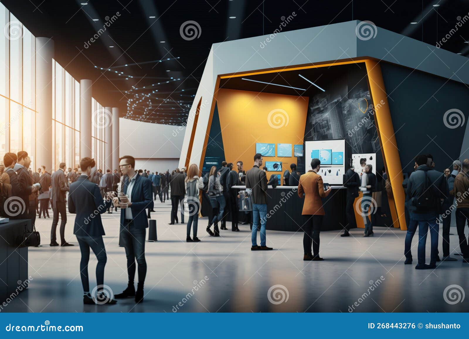 Open Space For Mega Virtual Expo Or Project Showcase Stock Photo ...