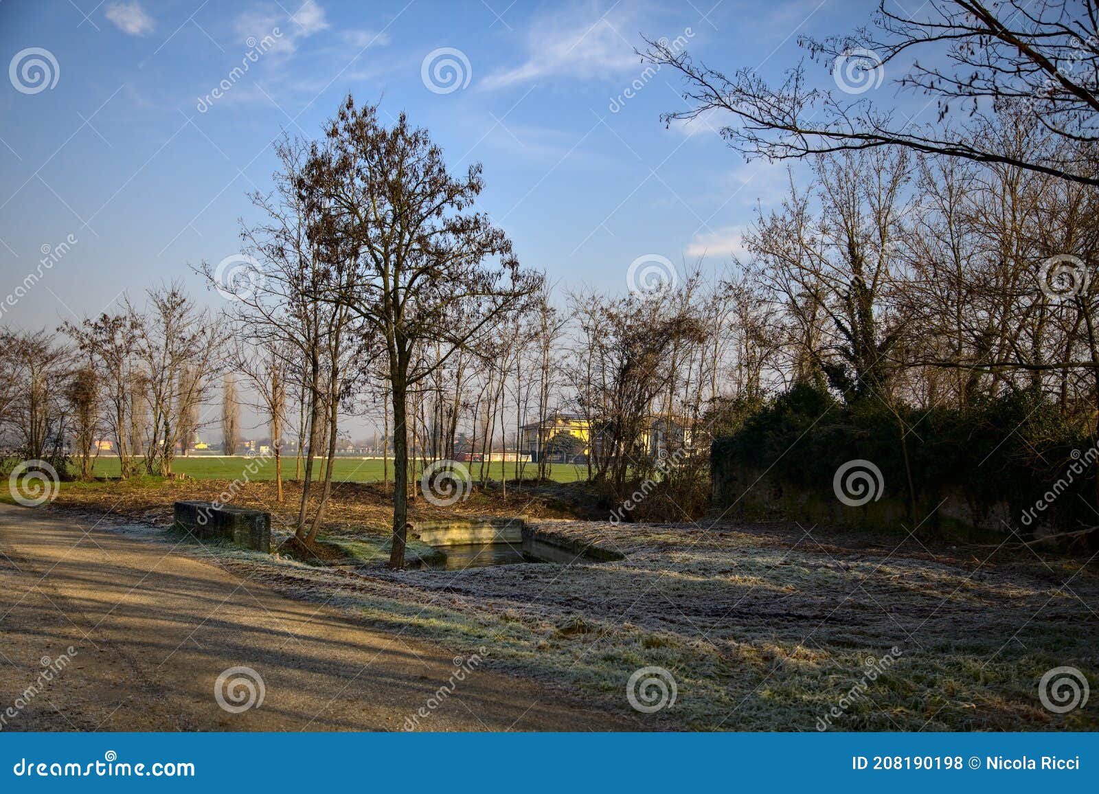 Open Space Next To a Road in the Countryside Stock Photo - Image of ...