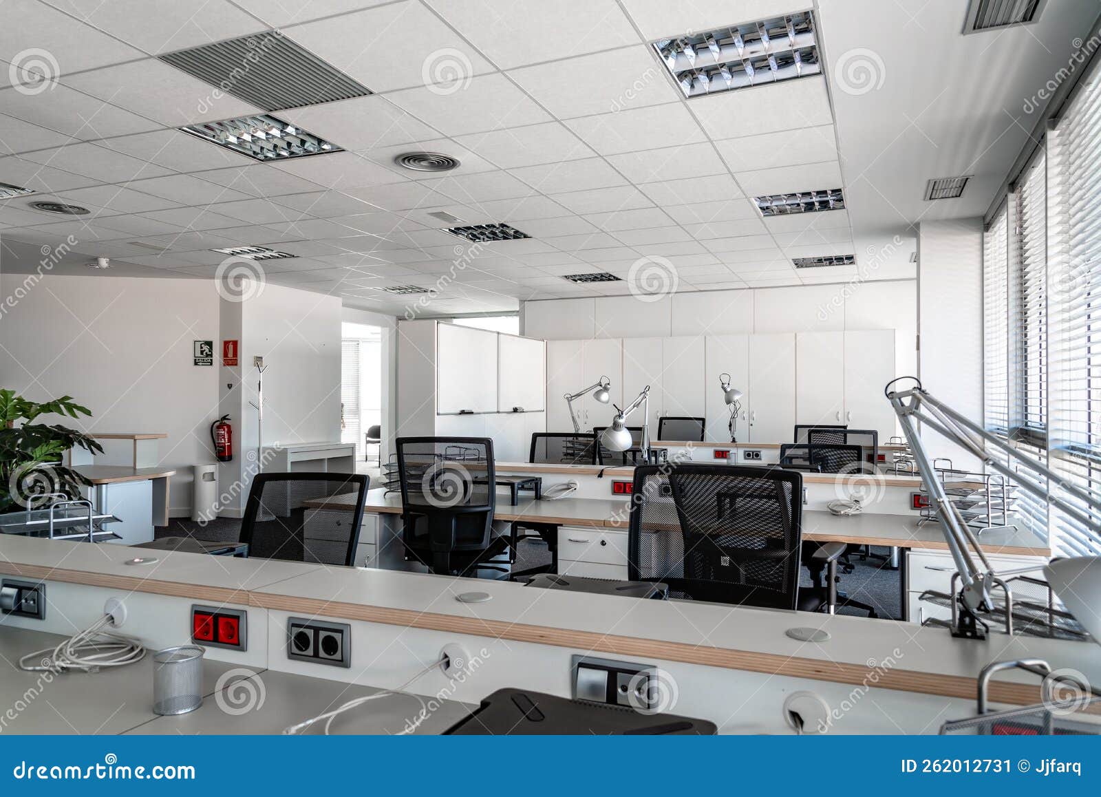 Open Space Office Interior. Coworking Place in a Modern Office Stock ...