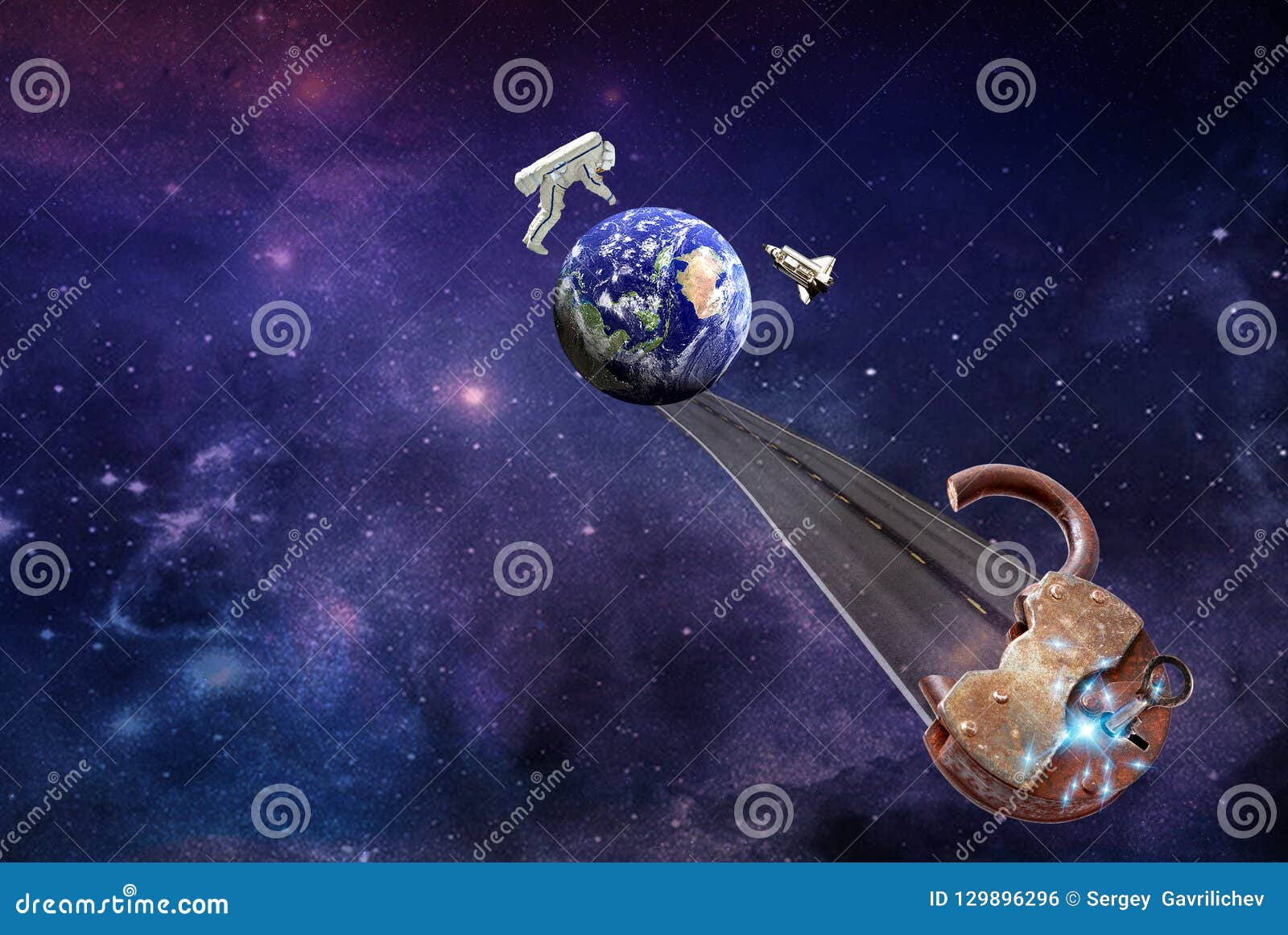 Open Space Route on Moon.free Internet Technologies Stock Photo - Image ...