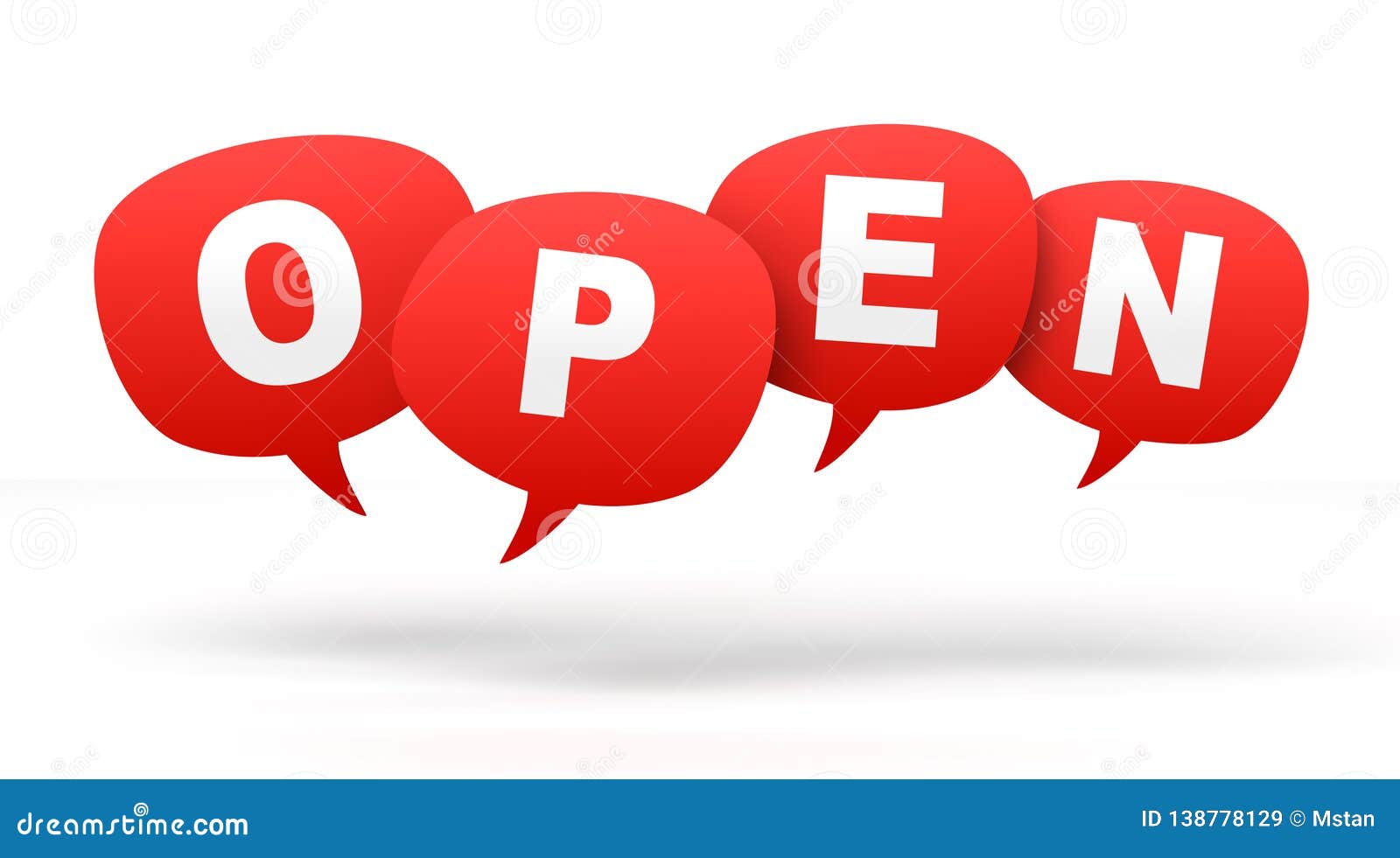 Open Speech Bubbles 3d Concept Illustration Stock Illustration - Illustration of ribbon, concept ...