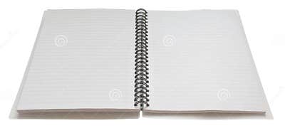 Open Spiral Bound Notebook, at Stock Photo - Image of diary ...