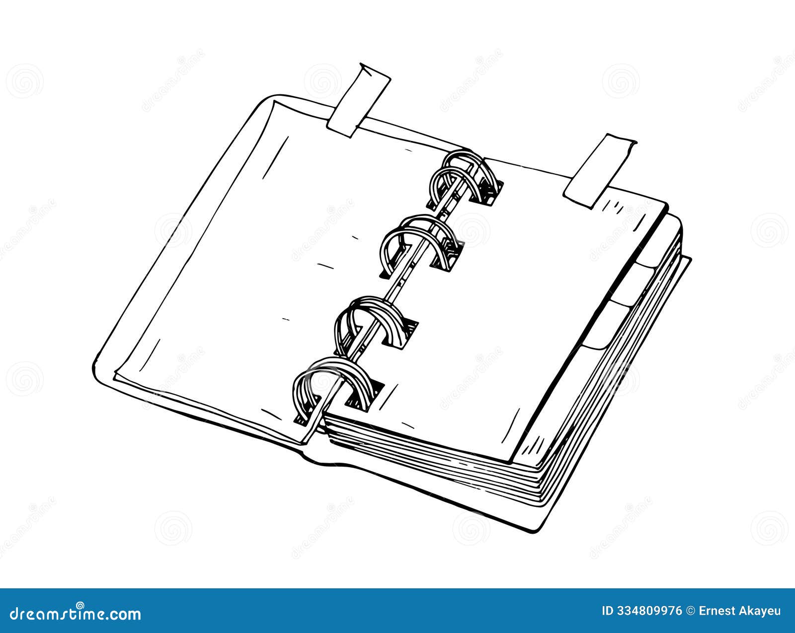 Open Spiral White Graph Paper Notebook With Divider Tab Pages ...