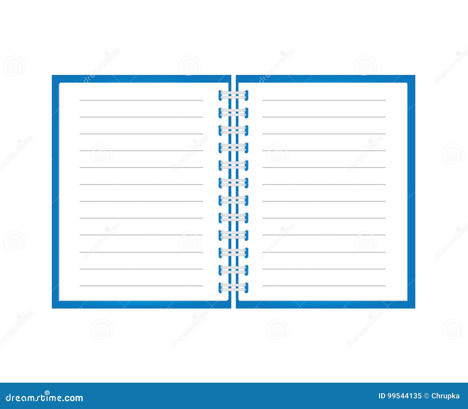 Open spiral notebook stock vector. Illustration of write - 99544135