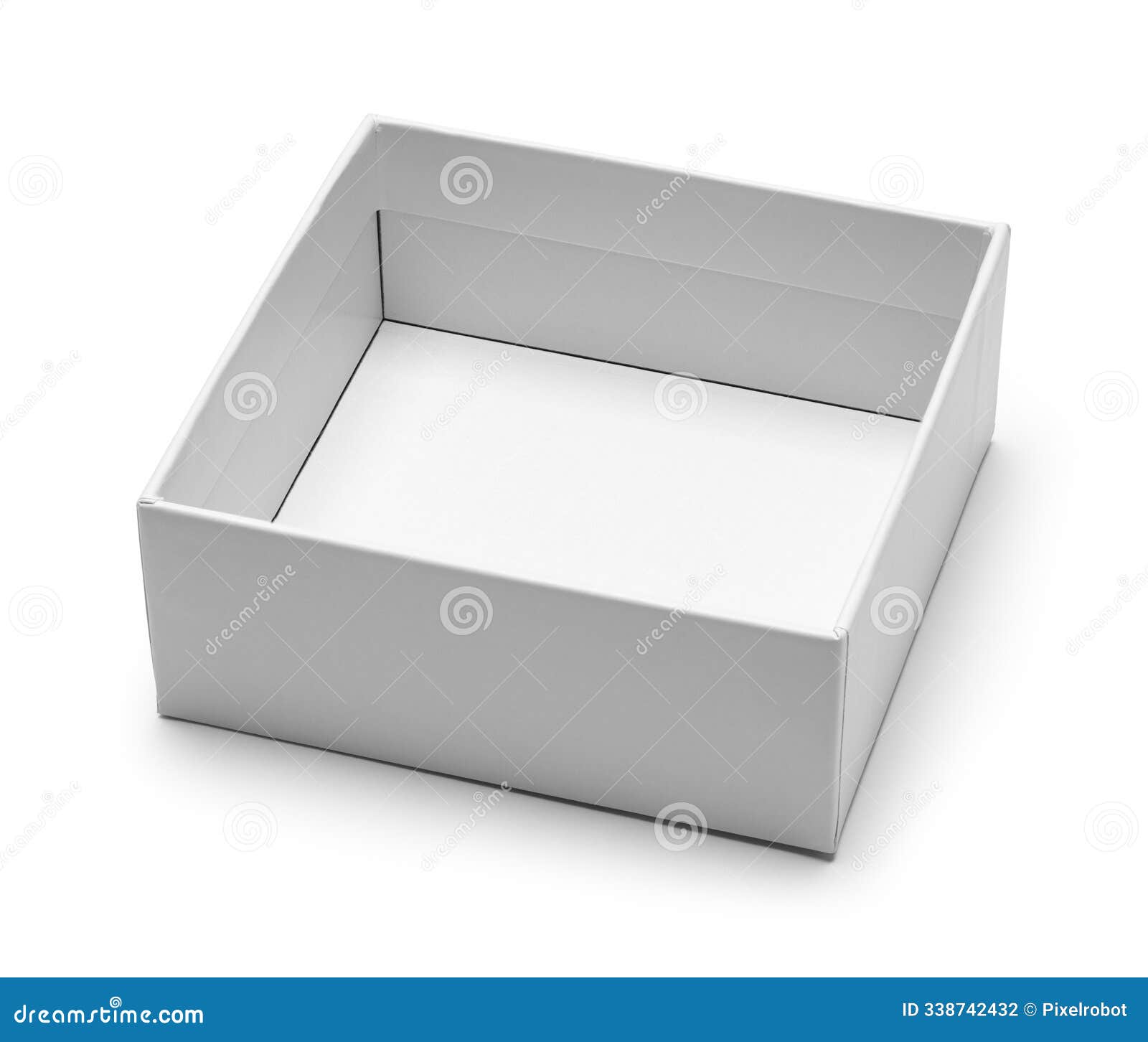 Open Square Box stock photo. Image of blank, view, front - 338742432