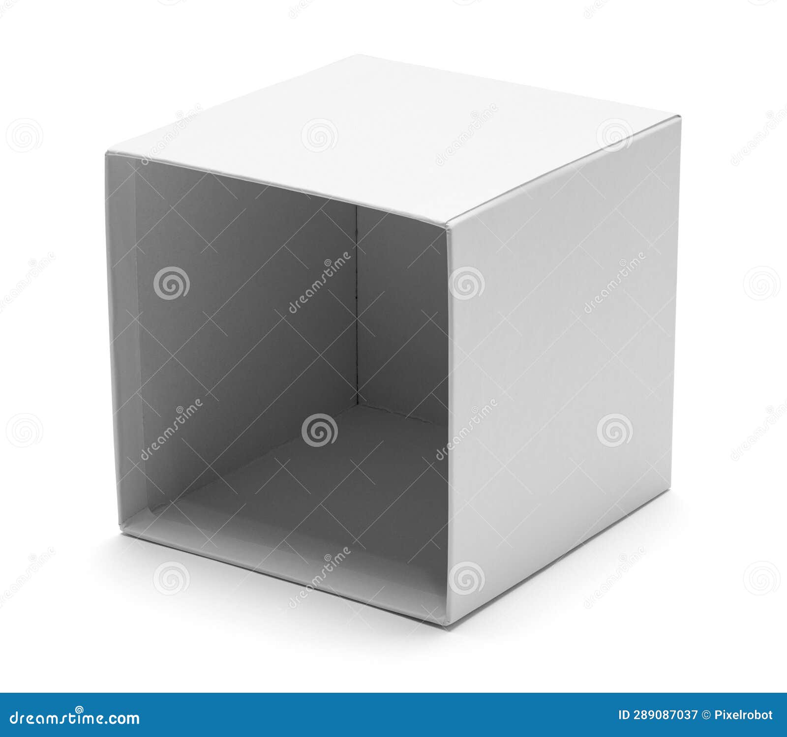Open Square White Box stock image. Image of product - 289087037