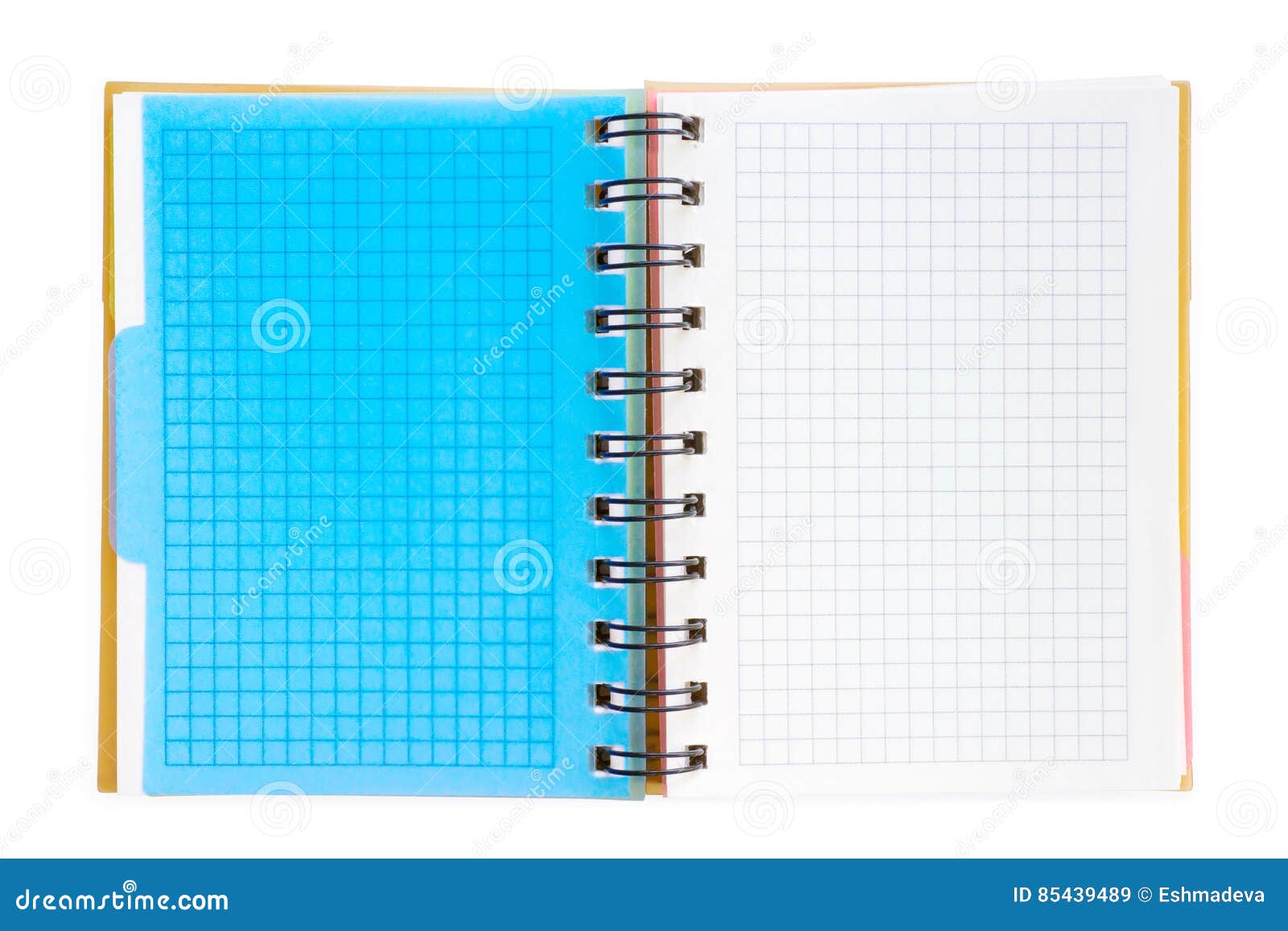 Open Squared Notebook with Colored Tabs Stock Image - Image of ...