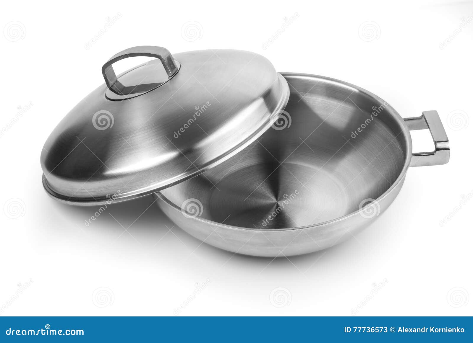 Open Stainless Steel Cooking Pot Stock Image - Image of isolated ...
