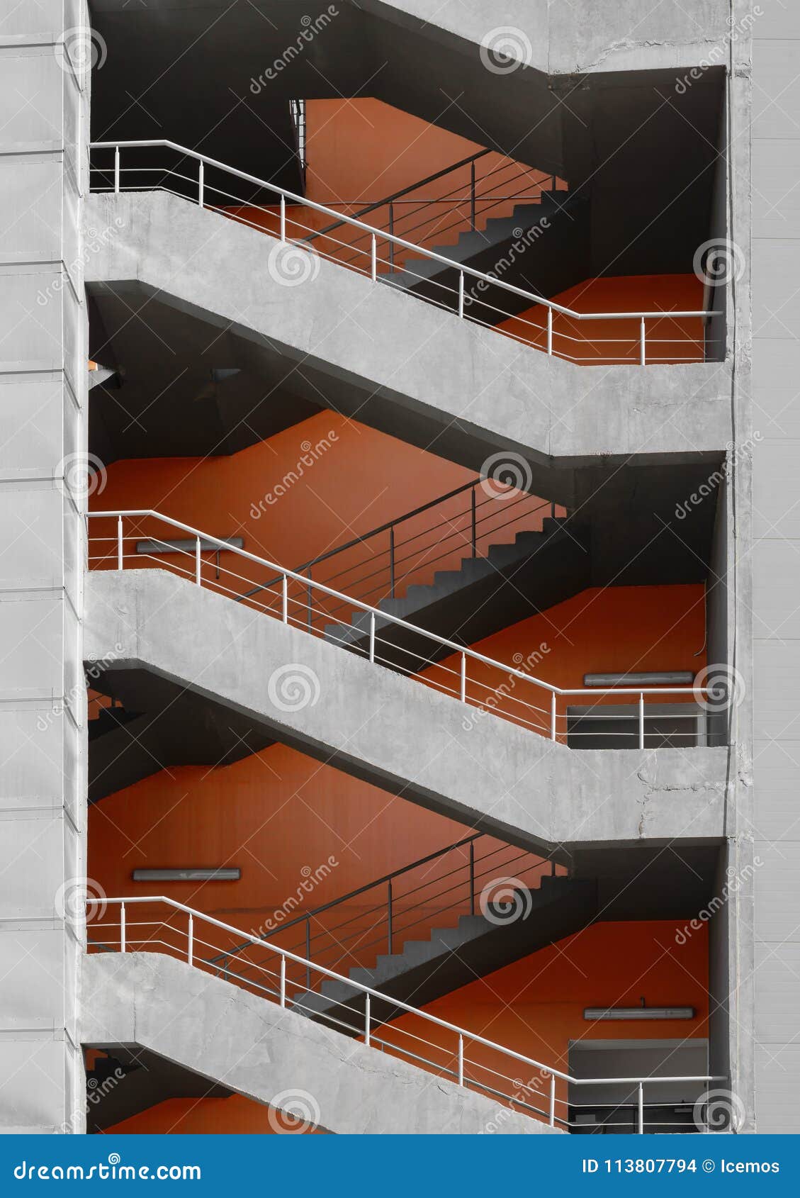Open Stairwells in the Commercial Building Stock Photo - Image of ...
